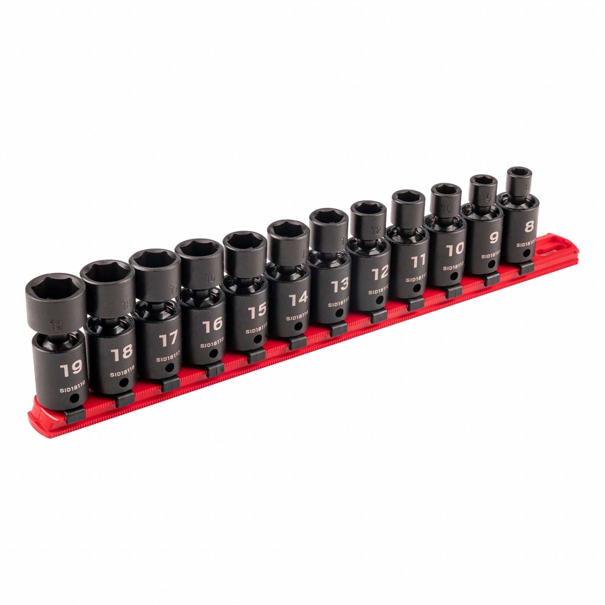 TEKTON, 3/8 in Drive Size, 12 Pieces, Flex Impact Socket Set - 885YP0 ...