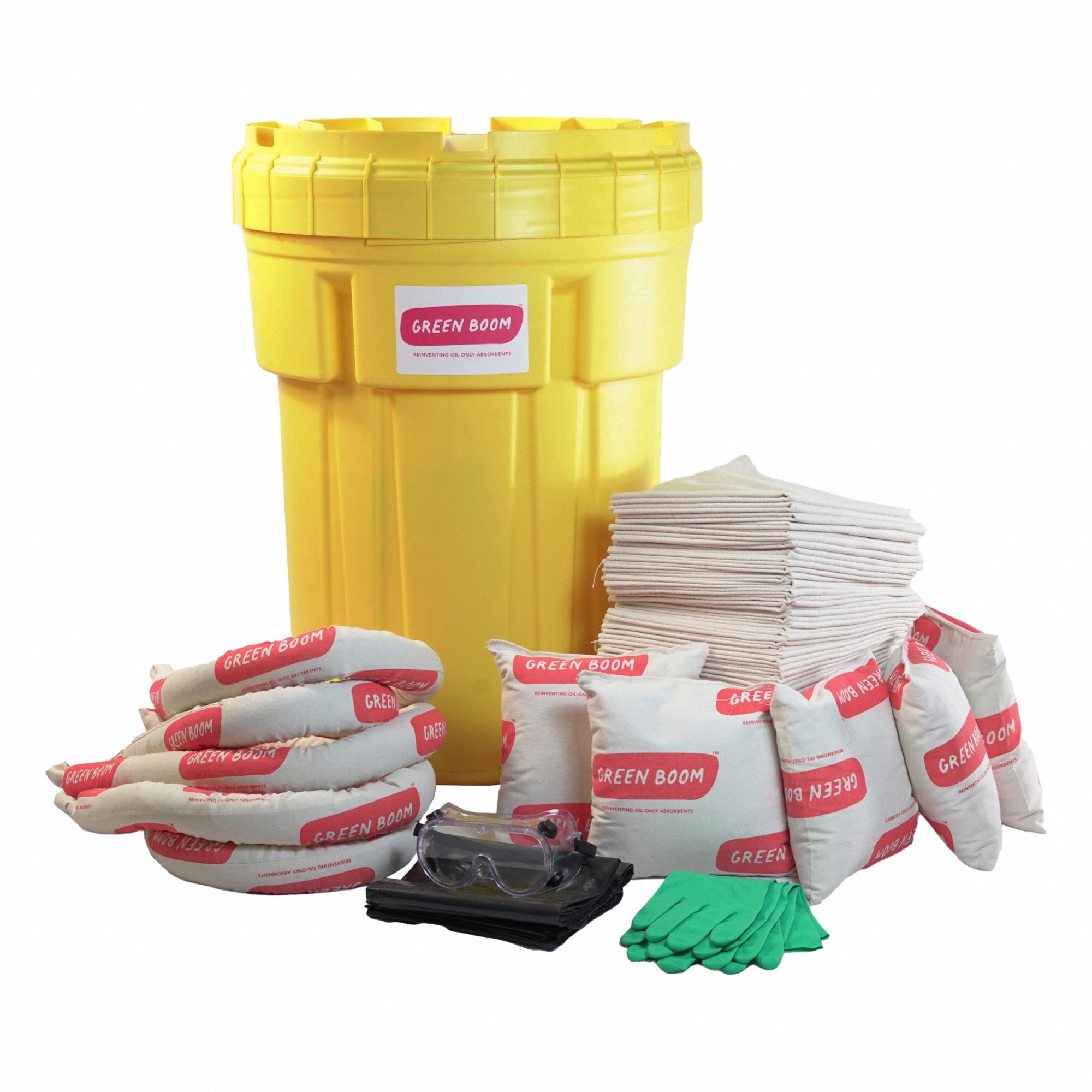 GREEN BOOM, 30 gal Volume Absorbed Per Kit, Yellow, Spill Kit - 848NT9 ...