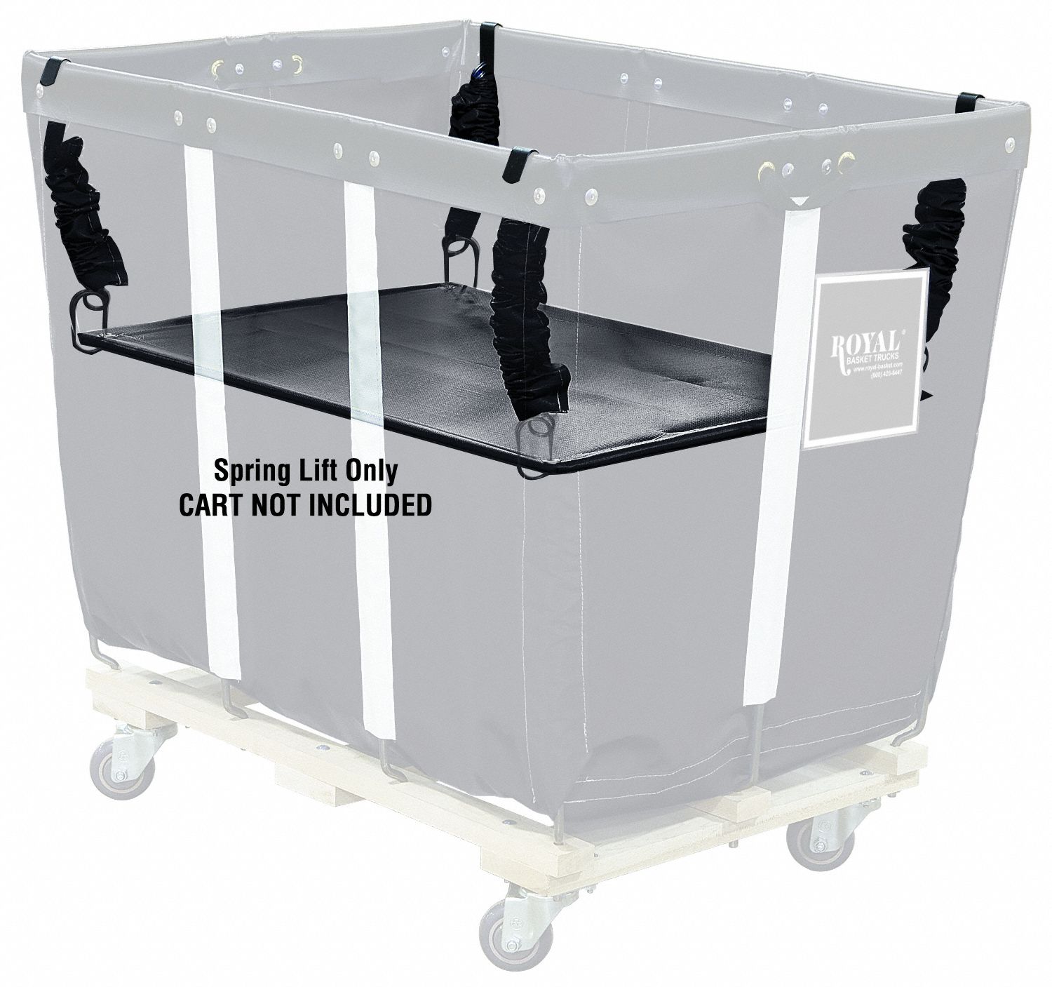 ROYAL BASKET TRUCKS, Black, 150 lb Load Capacity, Spring Lift Kit ...