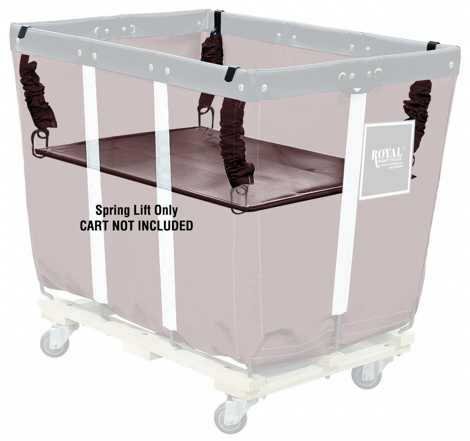 ROYAL BASKET TRUCKS, Brown, 150 lb Load Capacity, Spring Lift Kit ...