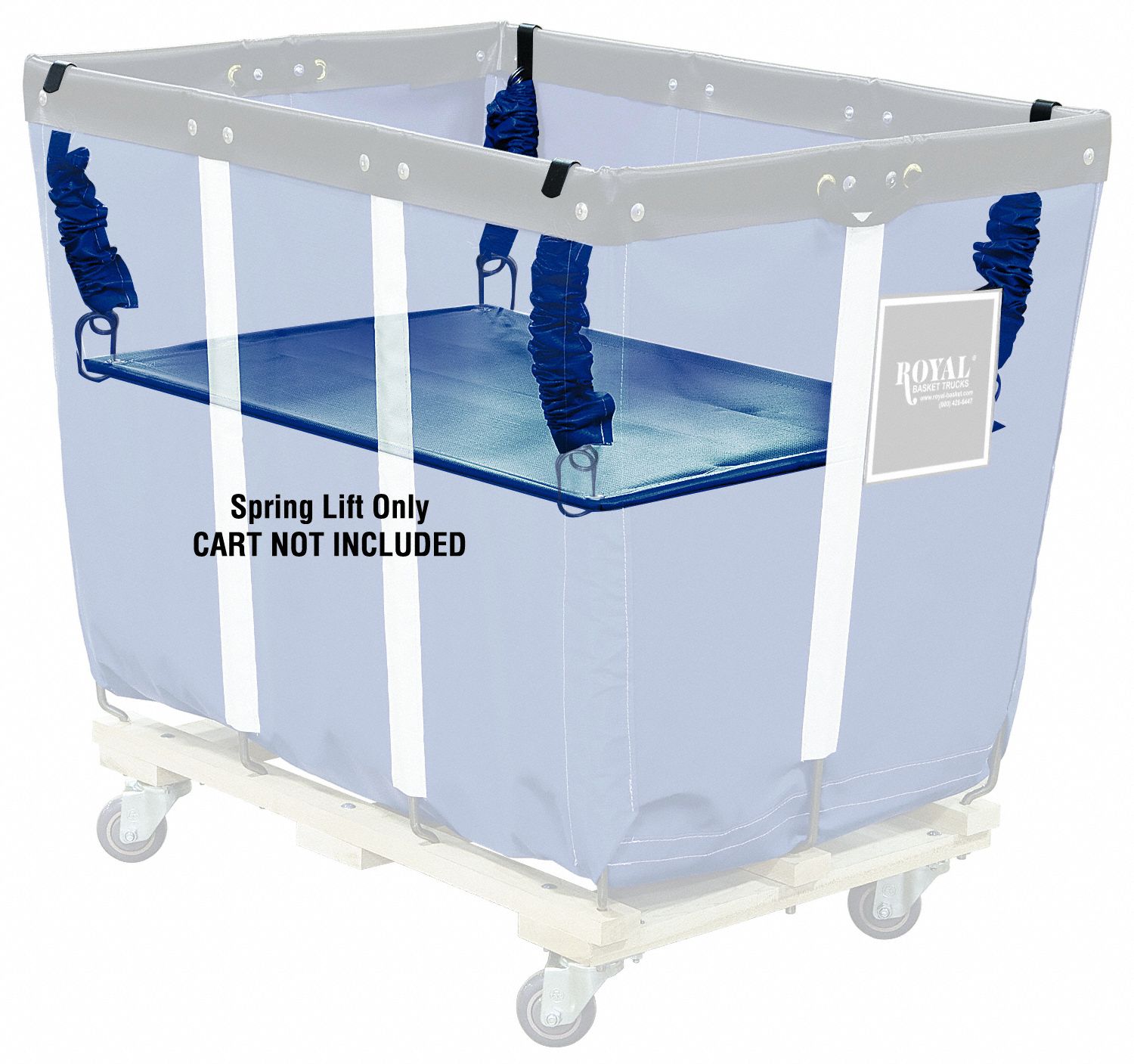 ROYAL BASKET TRUCKS, Navy Blue, 150 lb Load Capacity, Spring Lift Kit ...