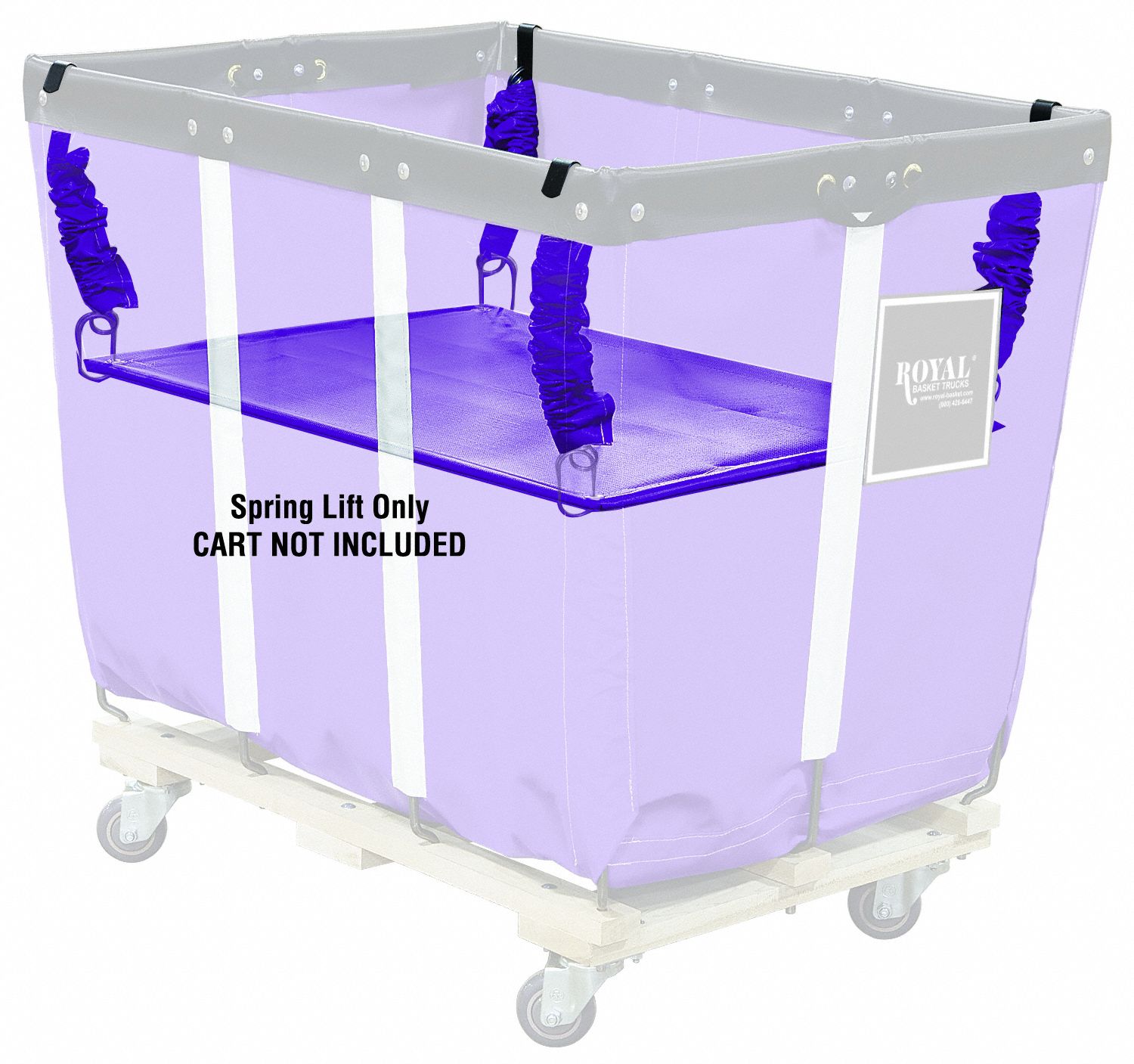 ROYAL BASKET TRUCKS, Purple, 150 lb Load Capacity, Spring Lift Kit ...
