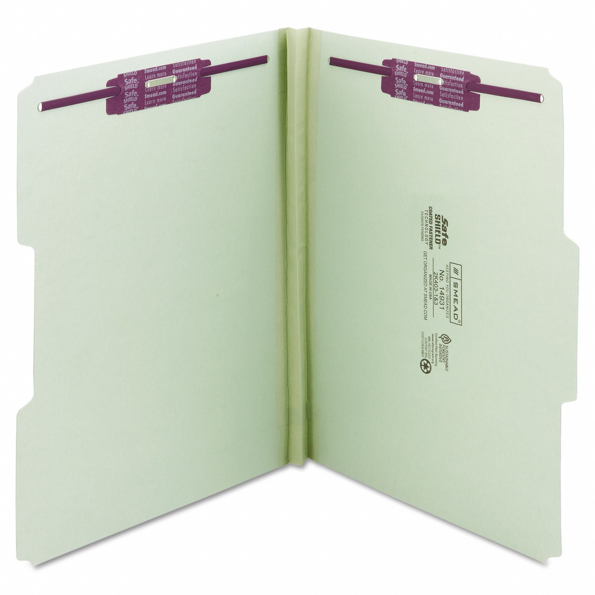 9 1/2 in Ht, Gray/Green, Classification File Folders - 50XW11|14931 ...