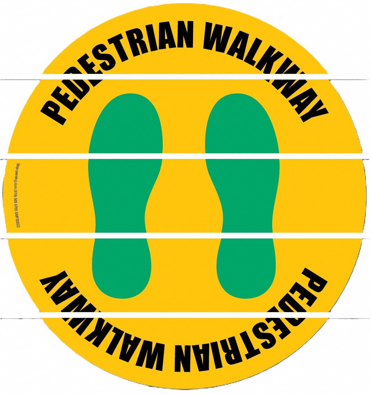 PVC, Adhesive Sign Mounting, Pedestrian Walkway Floor Sign - 836T05 ...
