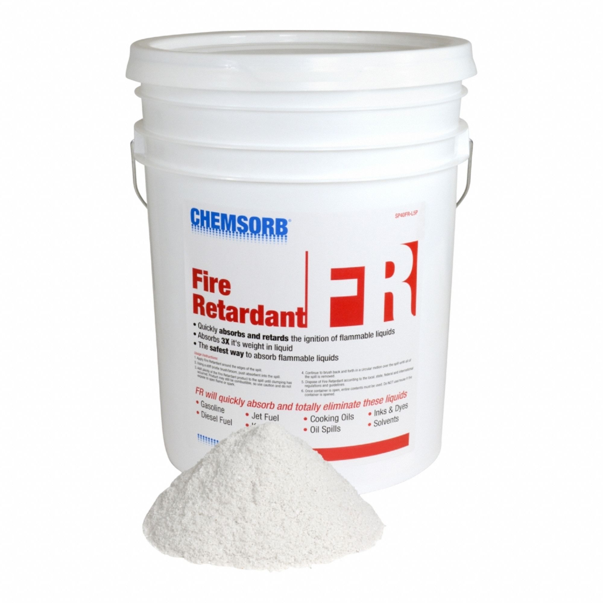 CHEMSORB, 2 1/2 gal Volume Absorbed per Pkg., 9 lb Wt, Granular Sorbent ...