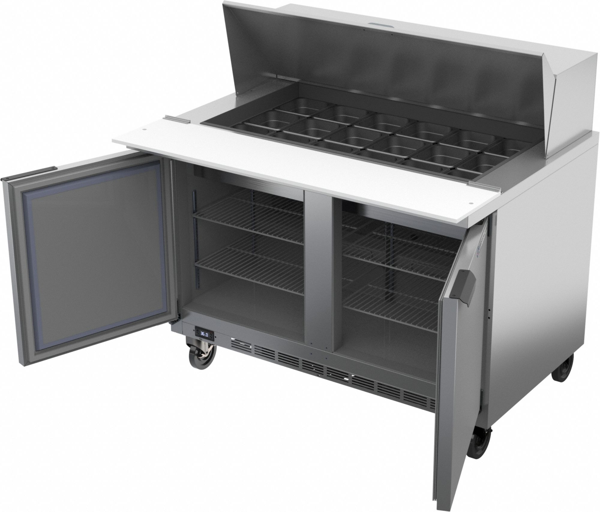 BEVERAGE-AIR, Stainless Steel, 13 cu ft Total Capacity, Refrigerator ...