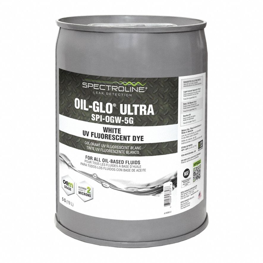 SPECTROLINE, 5 gal, Can, Fluorescent Dye - 817XV2|SPI-OGW-5G - Grainger