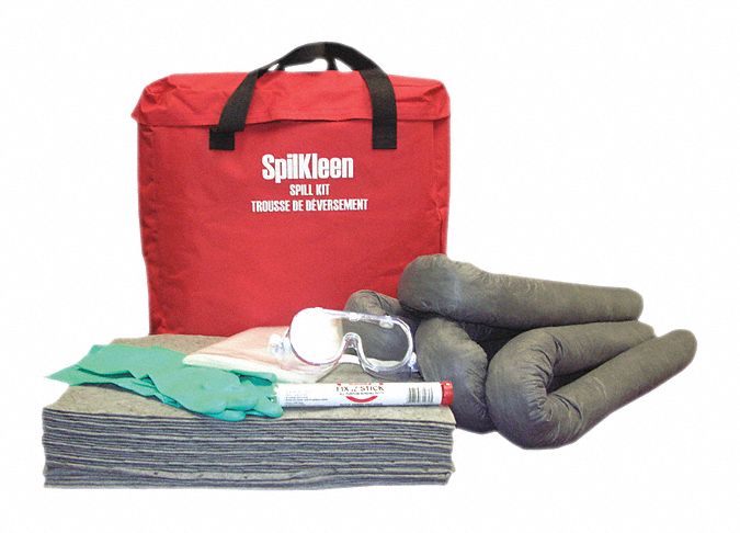 SPILKLEEN SPILL KIT, RED, OIL BASED, BAG, 9 GALLON CAPACITY - 5617 ...
