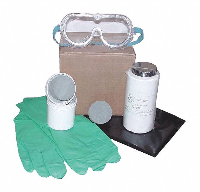 SPILKLEEN MERCURY SPILL KIT, SMALL, 12 X 4 X 3 IN, 5 LB - Heavy Metals ...
