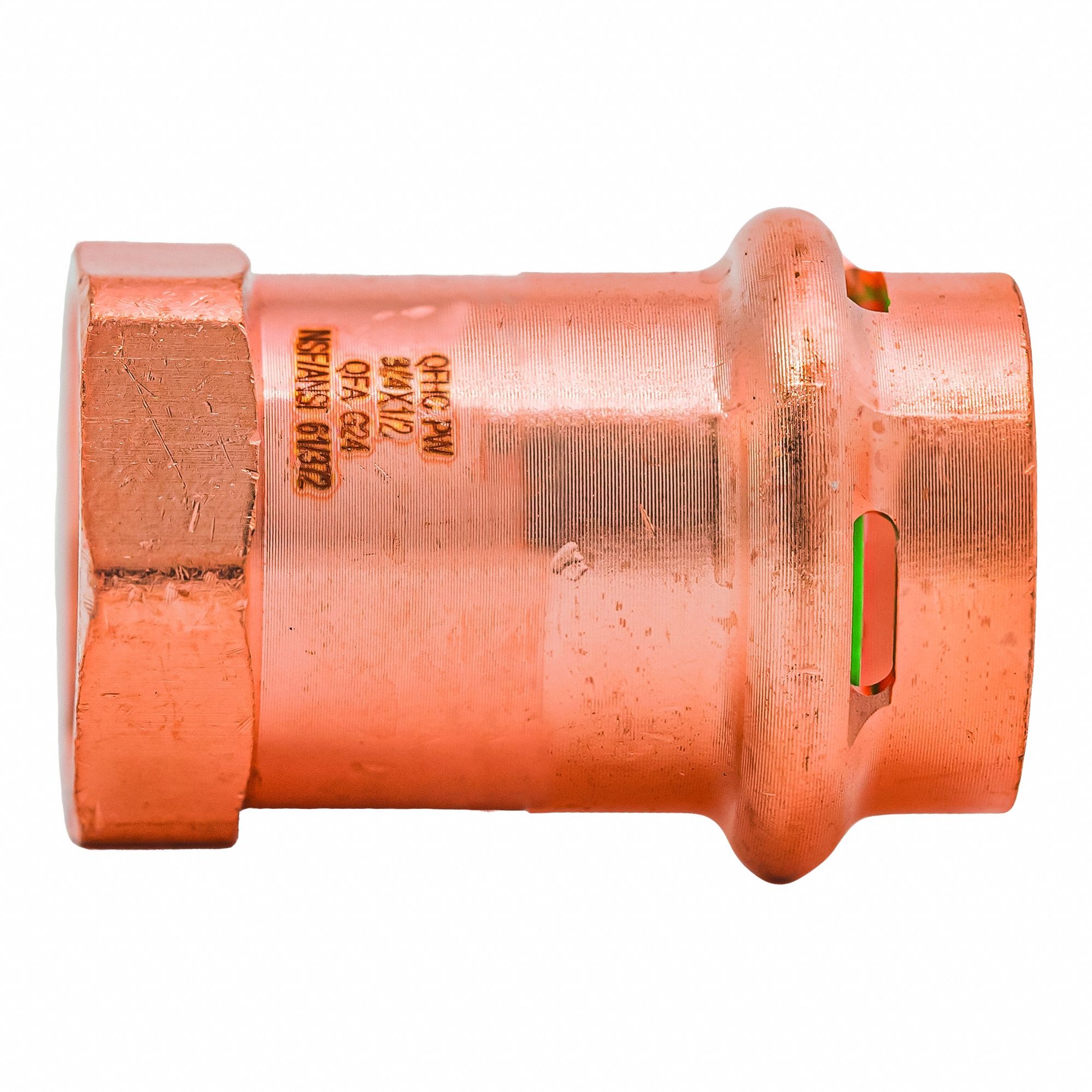 QUICKFITTING SUREPRESS, 3/4 in CTS x 1/2 in Pipe size, Press-fit x FNPT ...