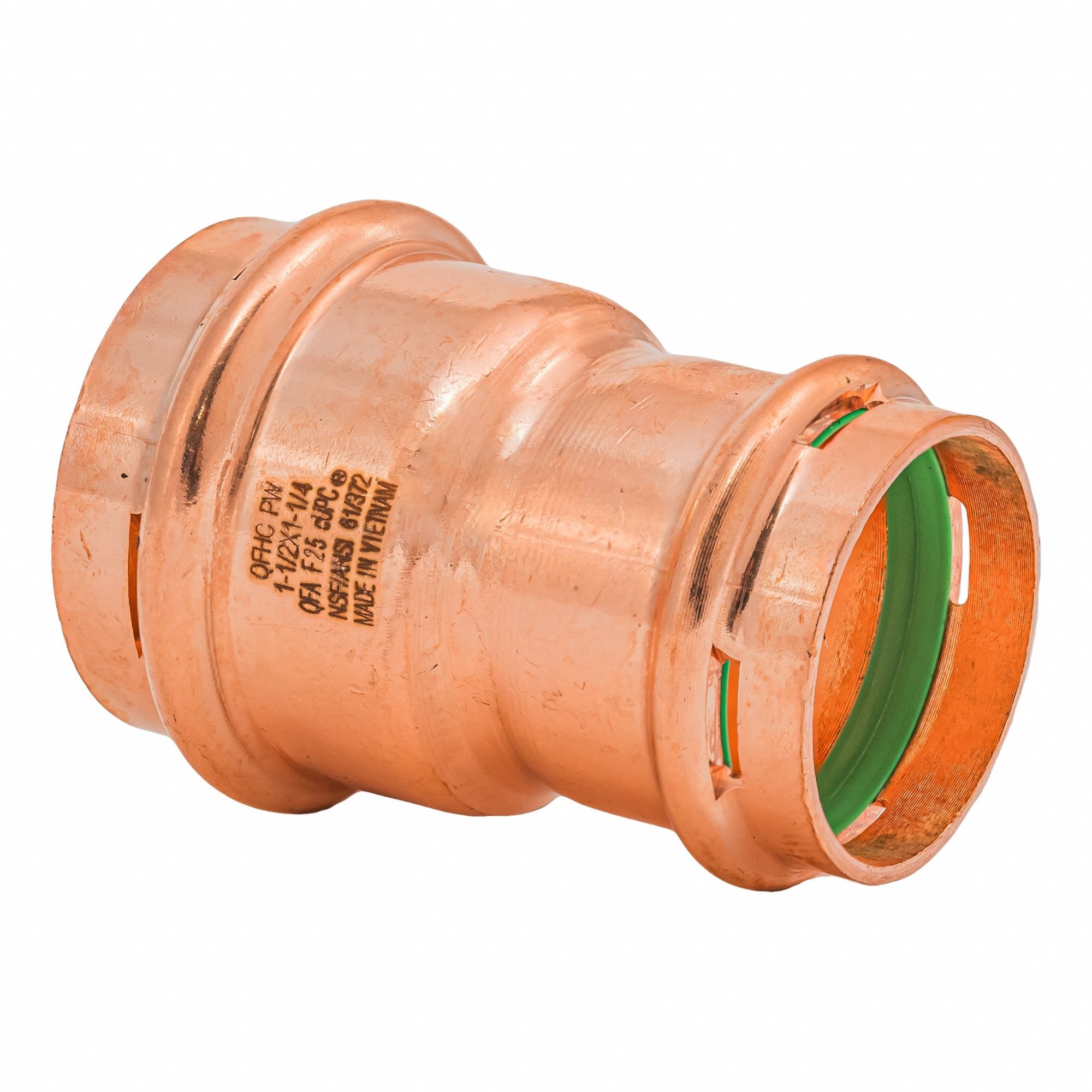 QUICKFITTING SUREPRESS, 1 1/2 in CTS x 1 1/4 in CTS size, Copper, Press ...