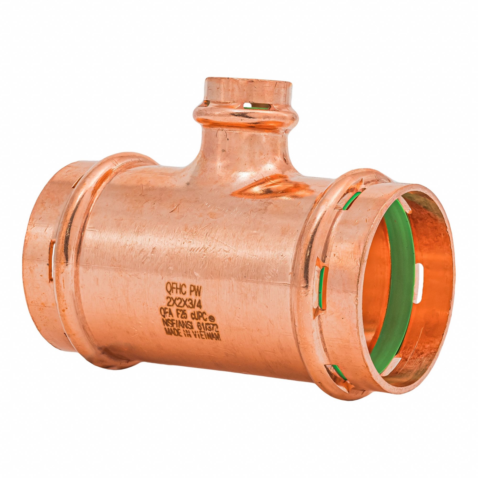 QUICKFITTING SUREPRESS, 2 in CTS x 2 in Pipe x 3/4 in Pipe size, Copper ...