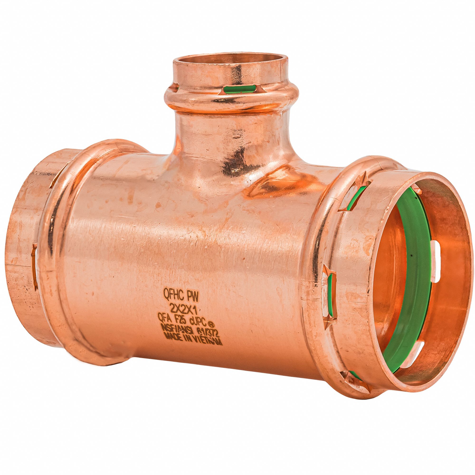 QUICKFITTING SUREPRESS, 2 in CTS x 2 in CTS x 1 in CTS size, Copper ...