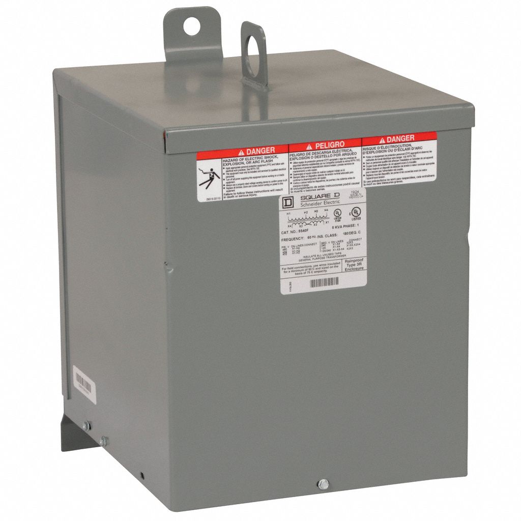 SQUARE D SINGLE PHASE TRANSFORMER,480V AC - Single Phase Transformers ...