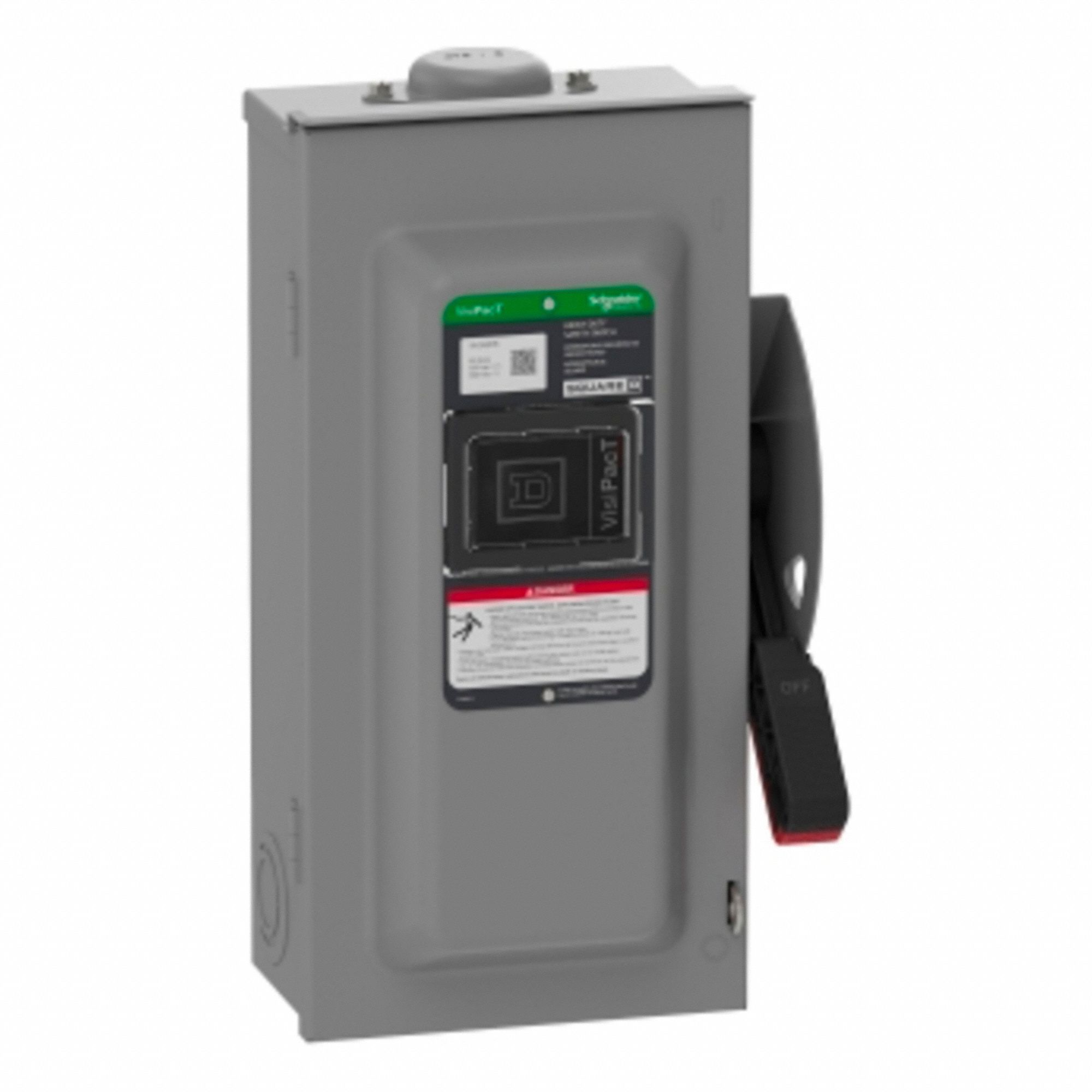 SQUARE D SAFETY SWITCH,3PST,60 A,9 1/8 IN W - 3255 - SQDVH362RB ...