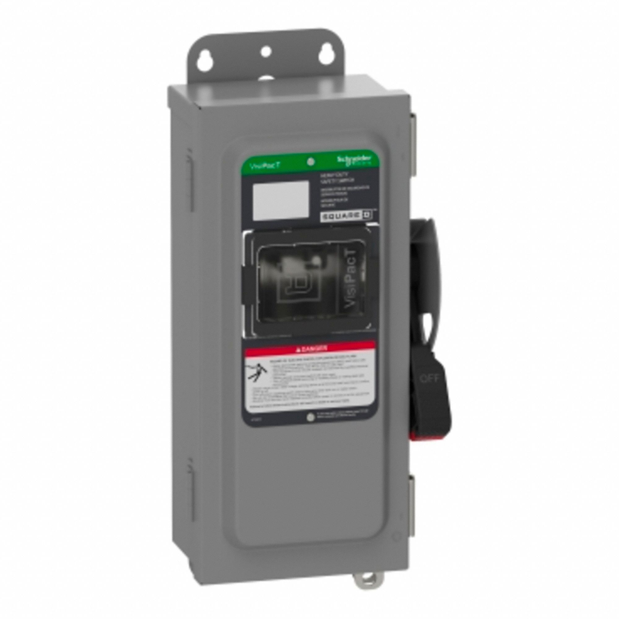 SQUARE D SAFETY SWITCH,3PST,30 A,6 1/2 IN W - 3255 - SQDVHU361AWKGL ...