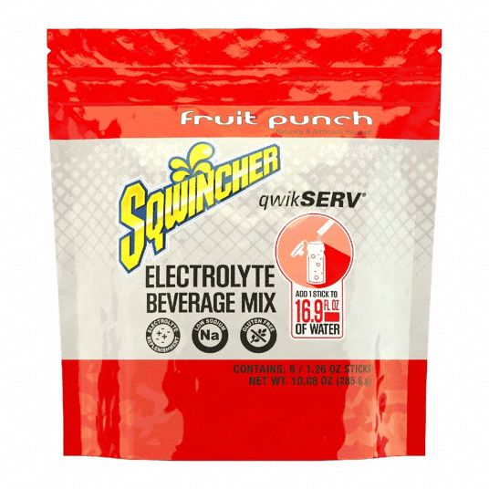 SQWINCHER, Fruit Punch, Single-Serve, Sports Drink Mix - 12R142 ...