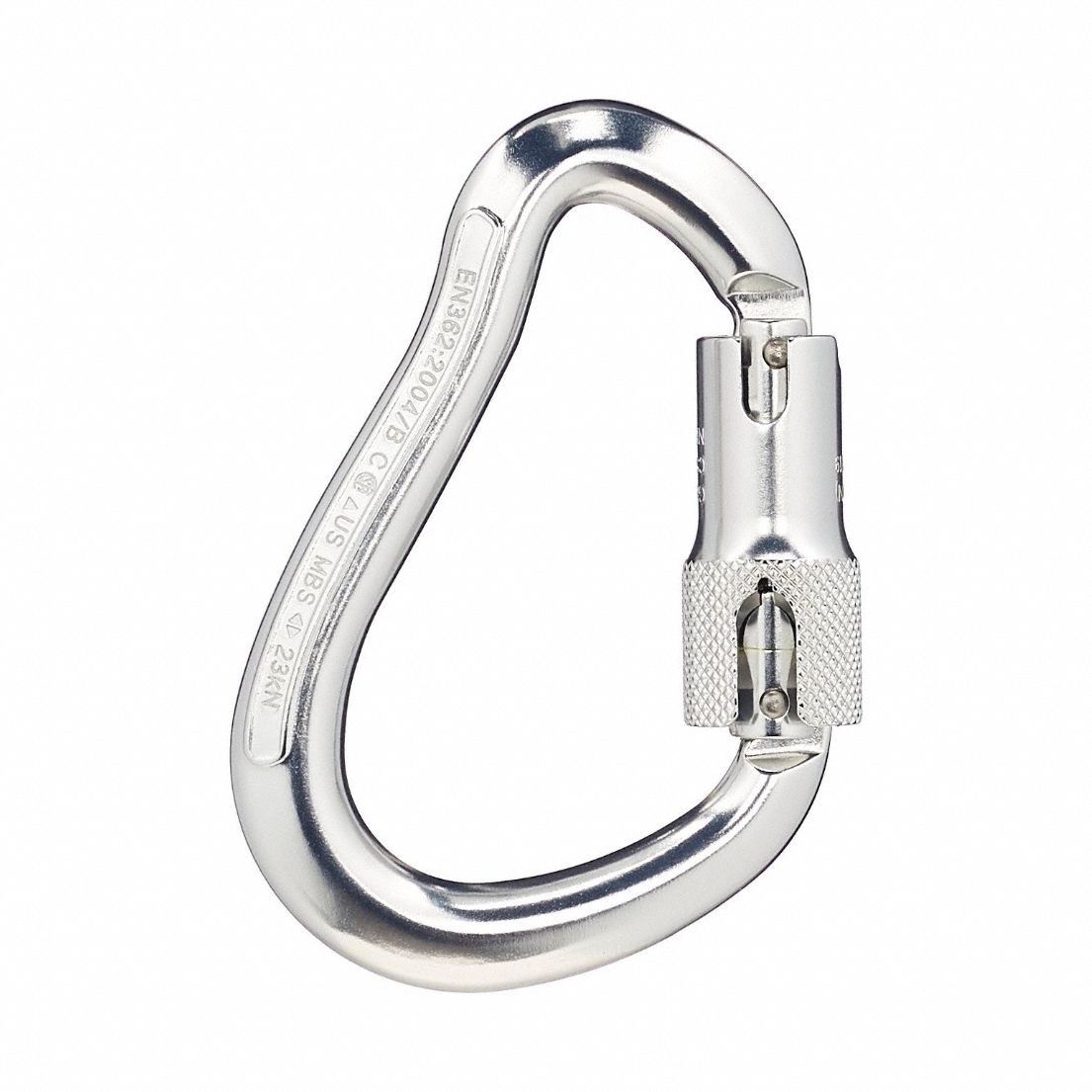 MSA, Double-Action Twist Lock, Pear Shape, Carabiner - 23Z857|SRCA883 ...