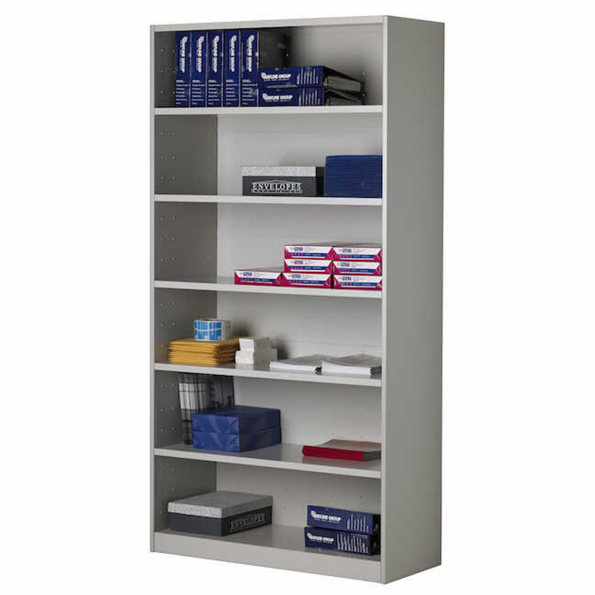 SAFCO, Gray, Laminate/PVC/Steel, Bookcase - 181LD5|SRT4280APG - Grainger
