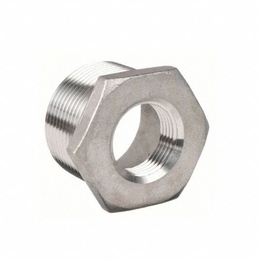 316 Stainless Steel, 3 in x 2 in Fitting Pipe Size, Hex Reducing ...