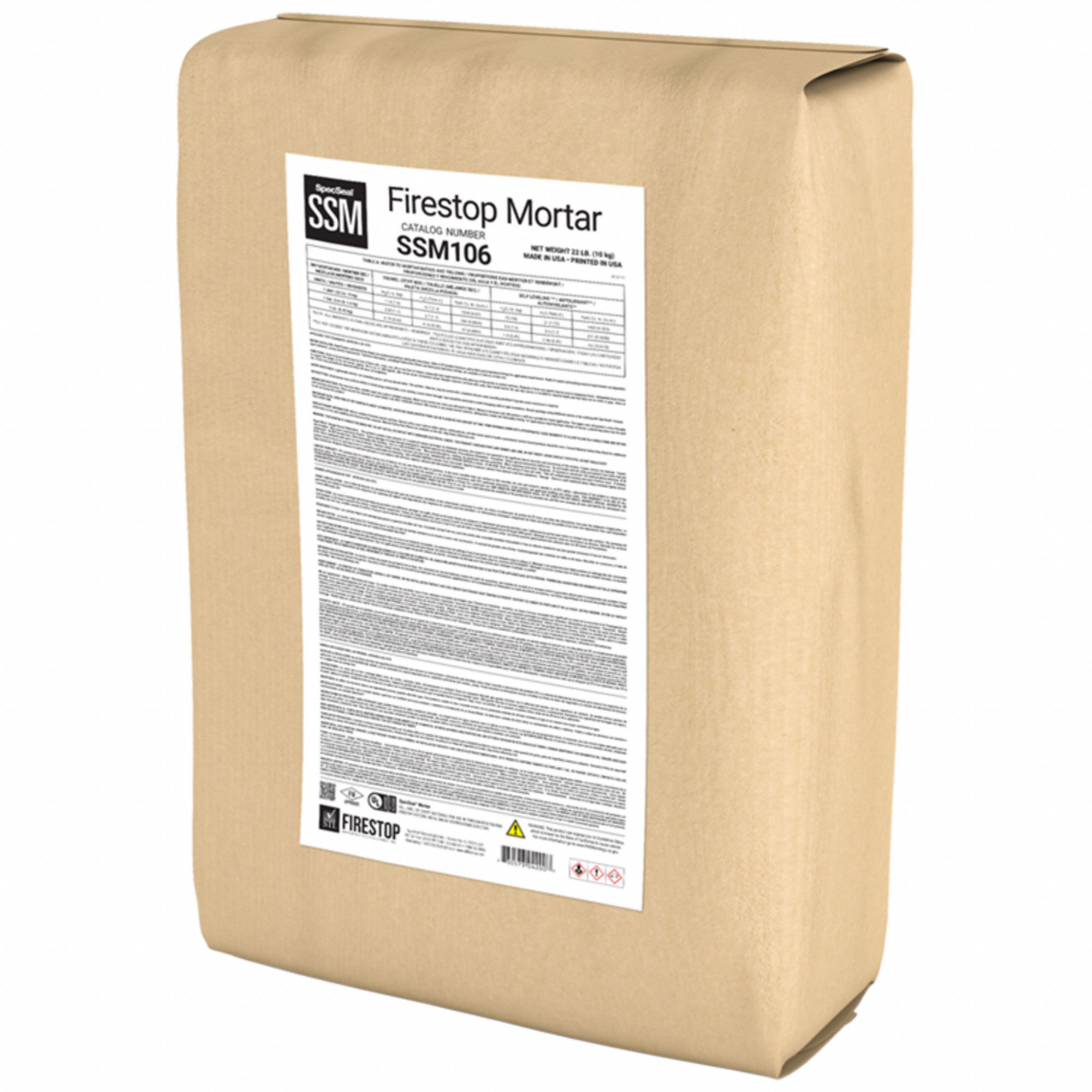 STI, Caulk/Putty, Red, Firestop Mortar Bag - 38G975|SSM22B - Grainger