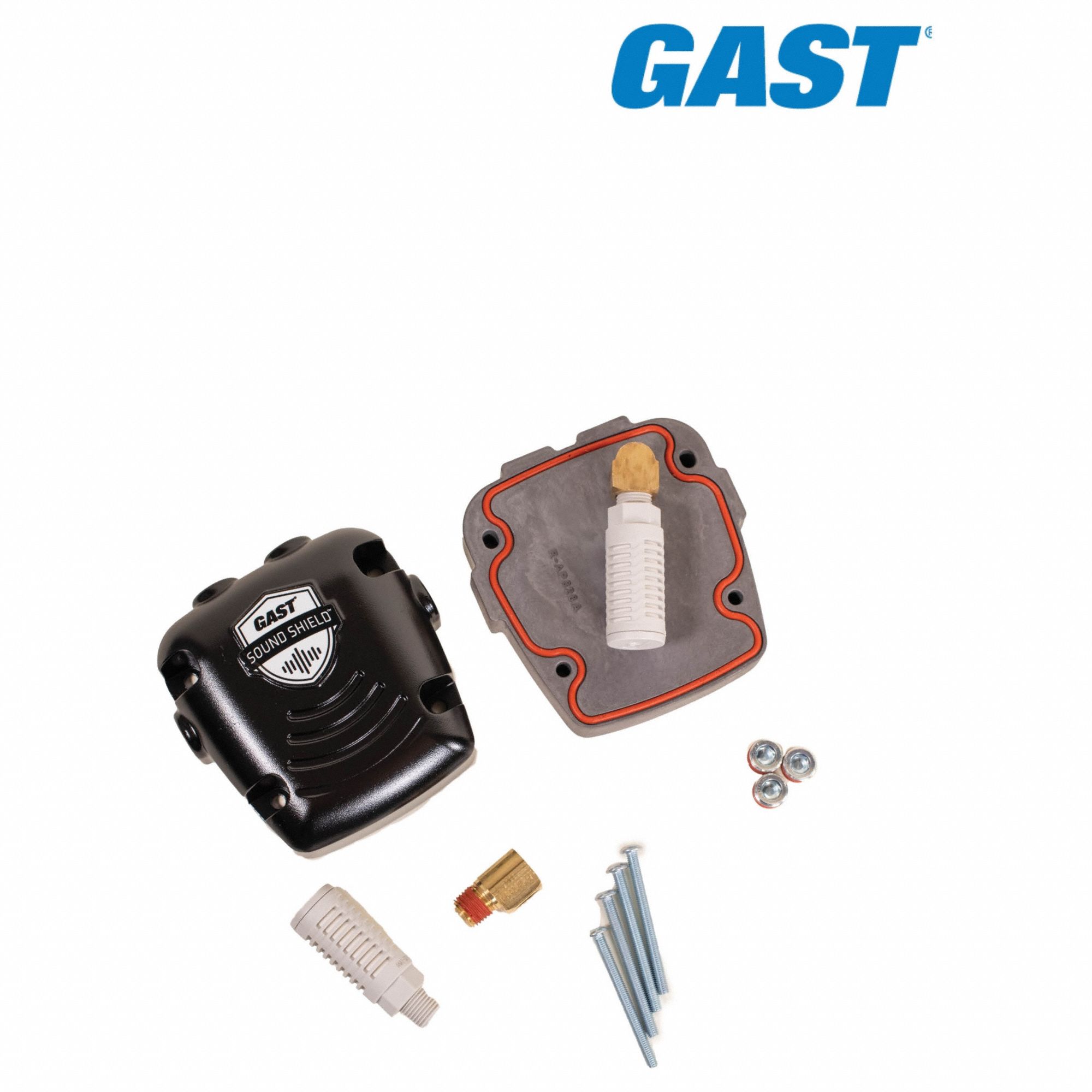 GAST, 1/4 in Inlet Size, 4.4 cfm, Sound Shield Installation Kit ...