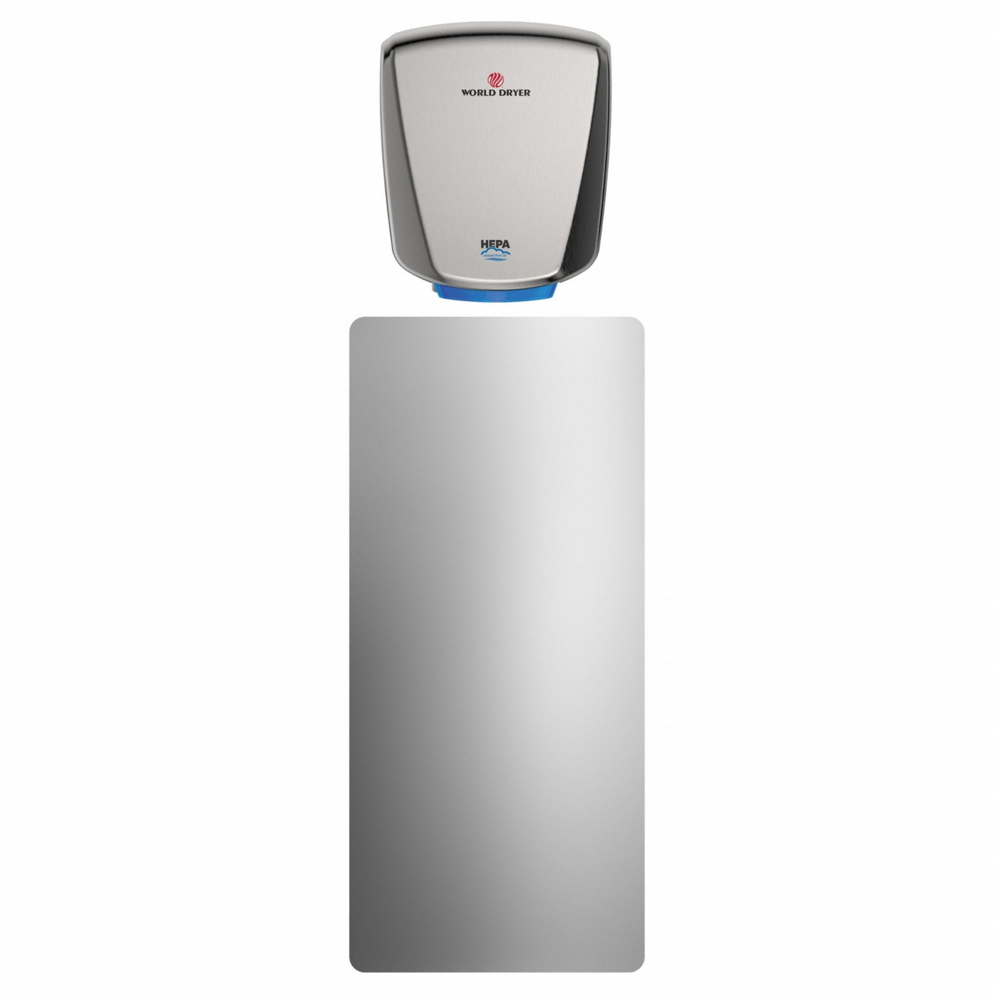 WORLD DRYER, Silver, Stainless Steel, Hand Dryer Wall Guard - 808ZE3|37 ...