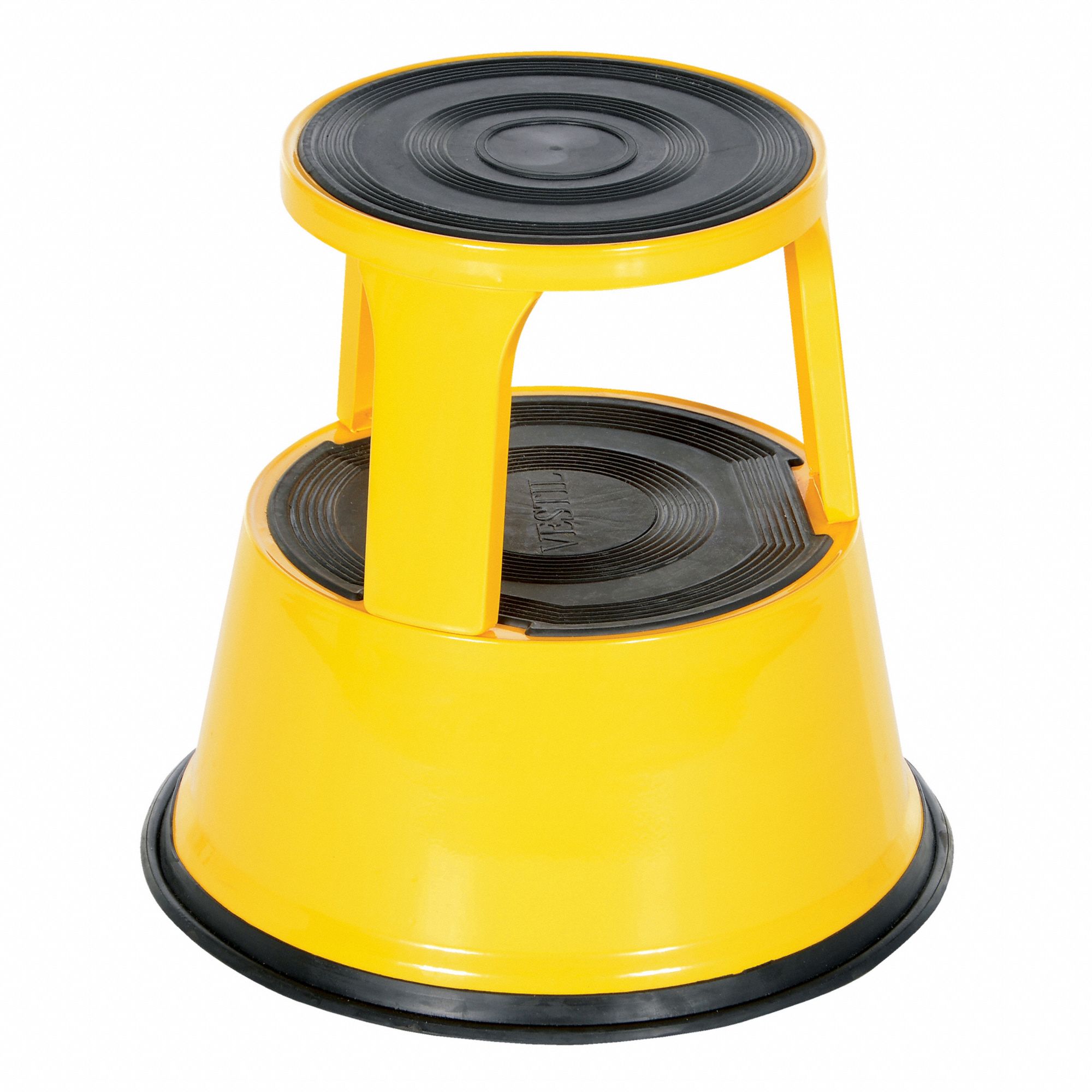 VESTIL, Rolling Step Stool - Yellow - 32X897|STEP-17-Y - Grainger