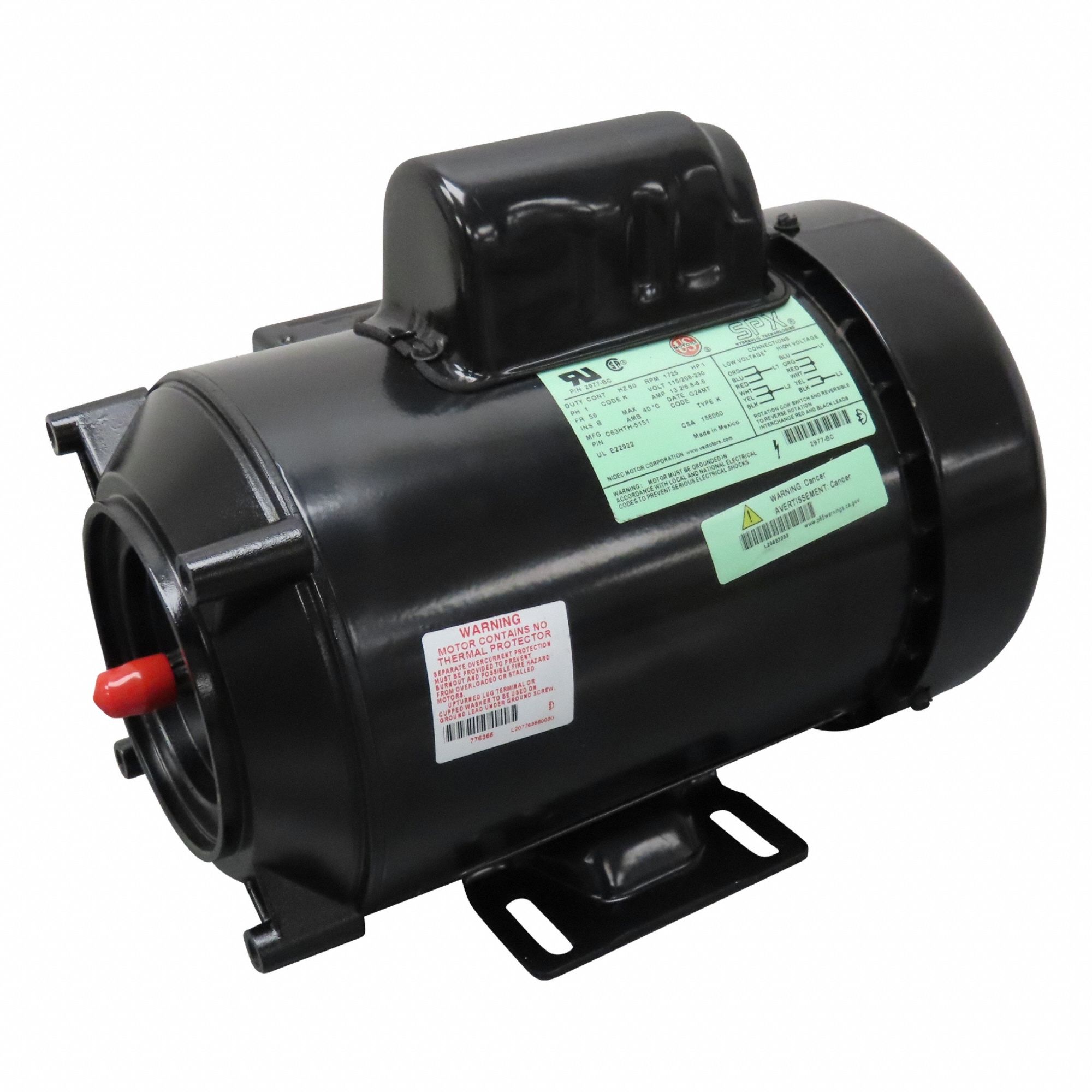 STONE, Continuous Duty, 115 to 230V AC, Hydraulic Lift AC Motor ...
