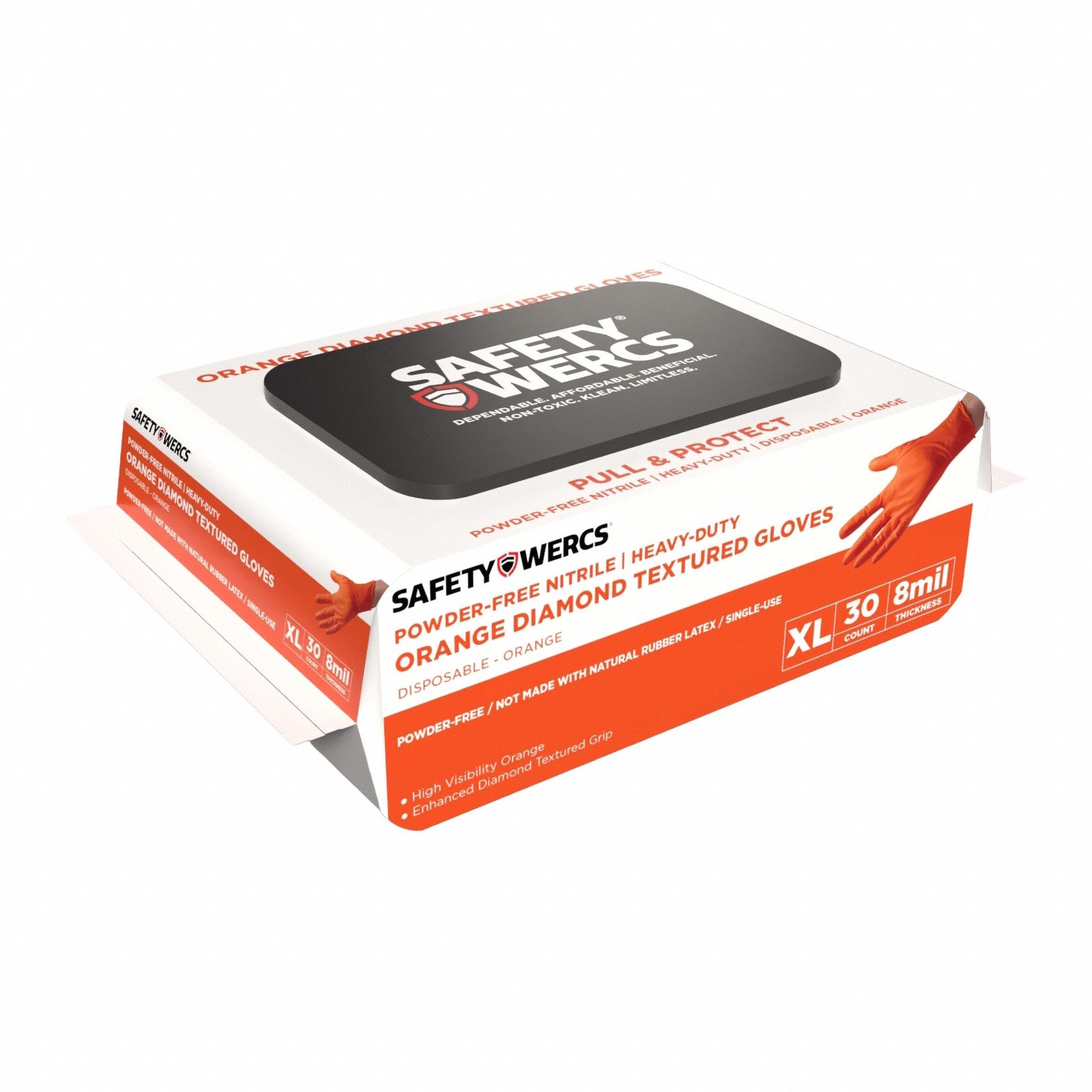 SAFETY WERCS, Food-Grade/Gen Purpose, XL, Disposable Gloves - 896EZ0 ...