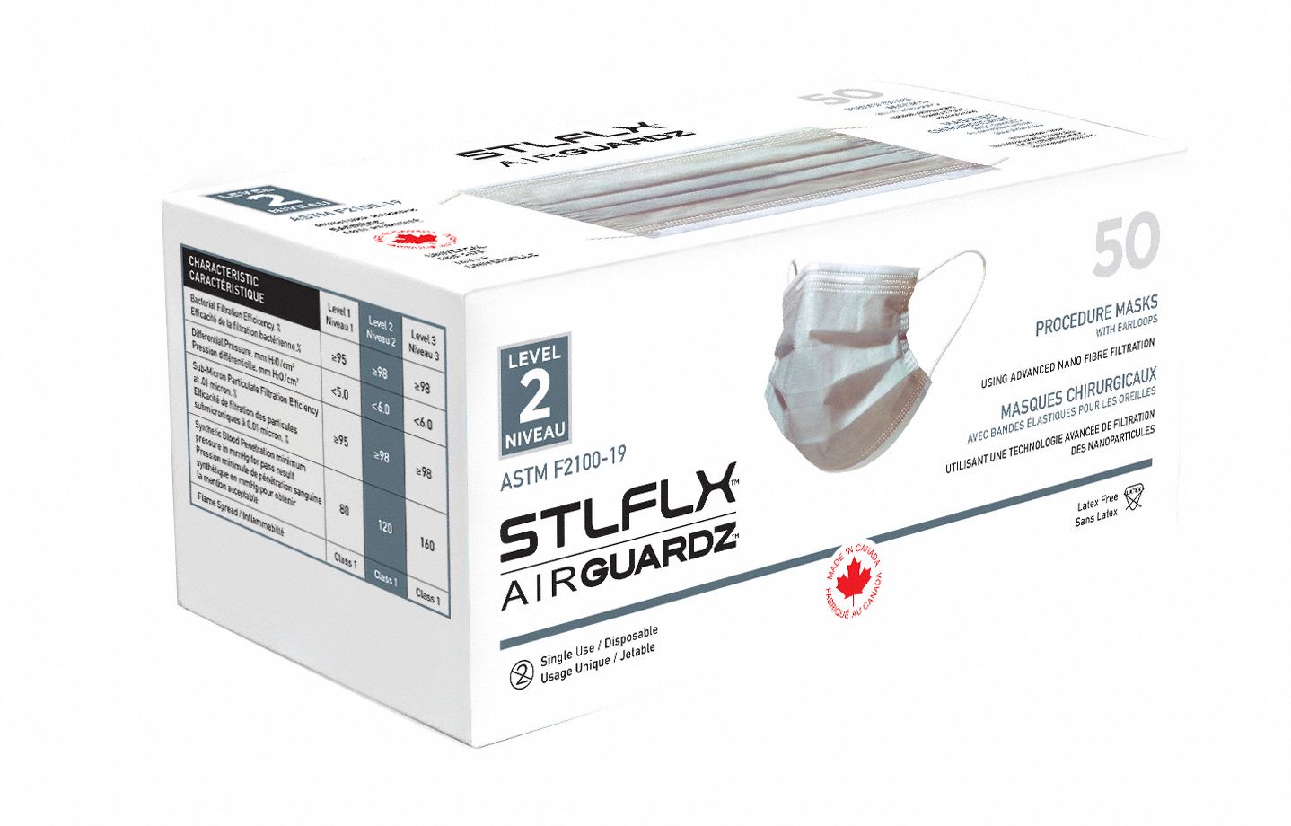 AIRGUARDZ PROCEDURE MASK, AL, 3-PLY, SINGLE-USE, 120 MMHG, ASTM F2100 ...