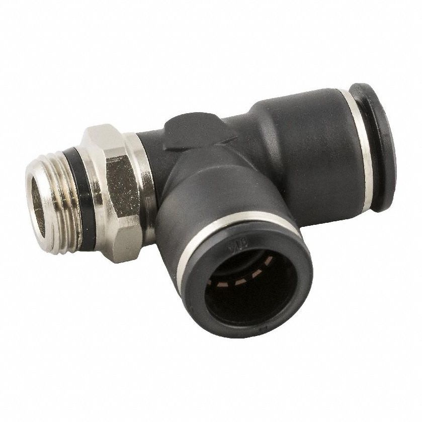 AIGNEP USA, 10 mm OD x 10 mm OD x 1/4 in Pipe Size, Nylon, Push-Fit Tee Fitting - 49JV63|55222 ...