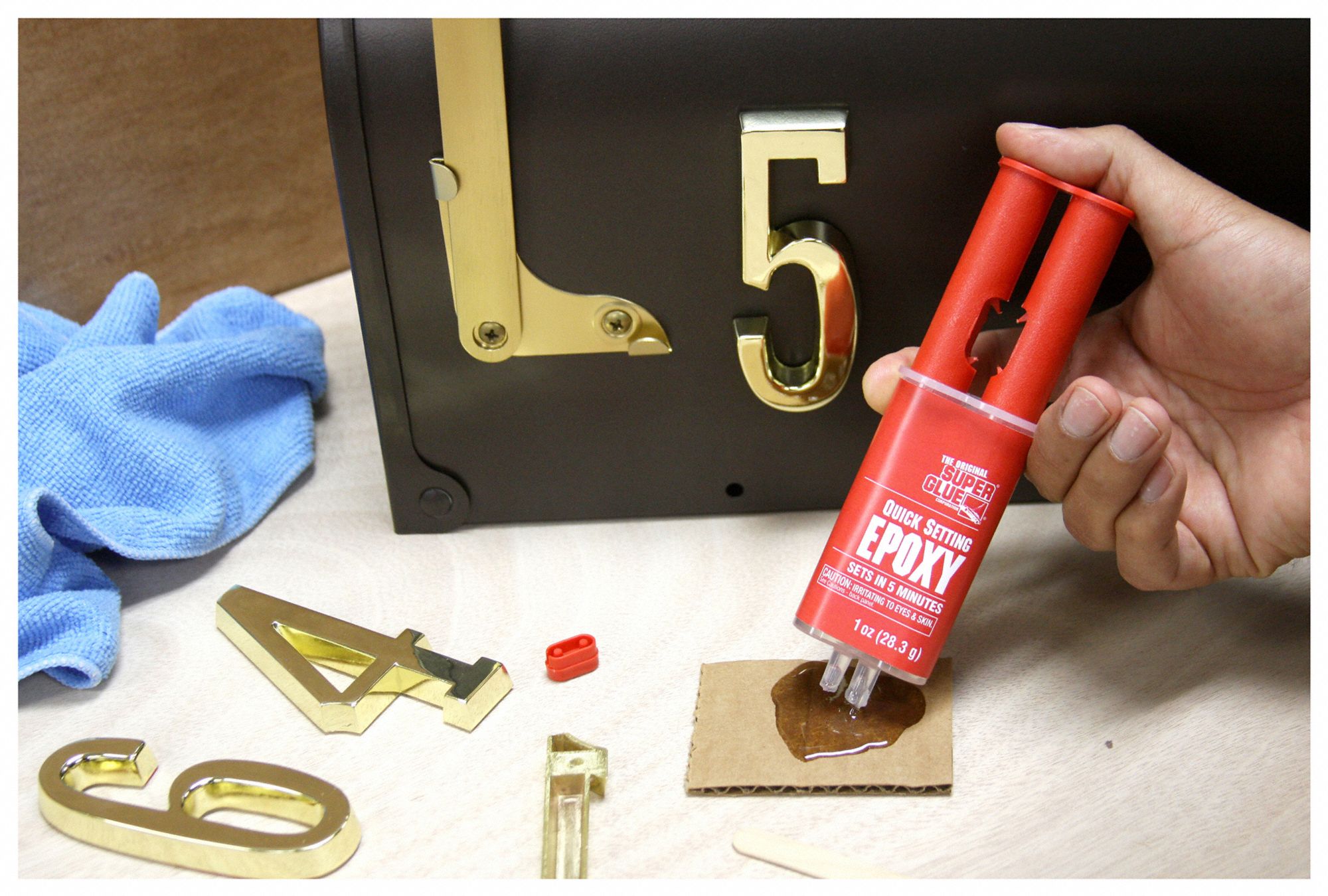 SUPER GLUE Epoxy Adhesive: Quick Setting Epoxy, Ambient Cured, 29.5 mL ...