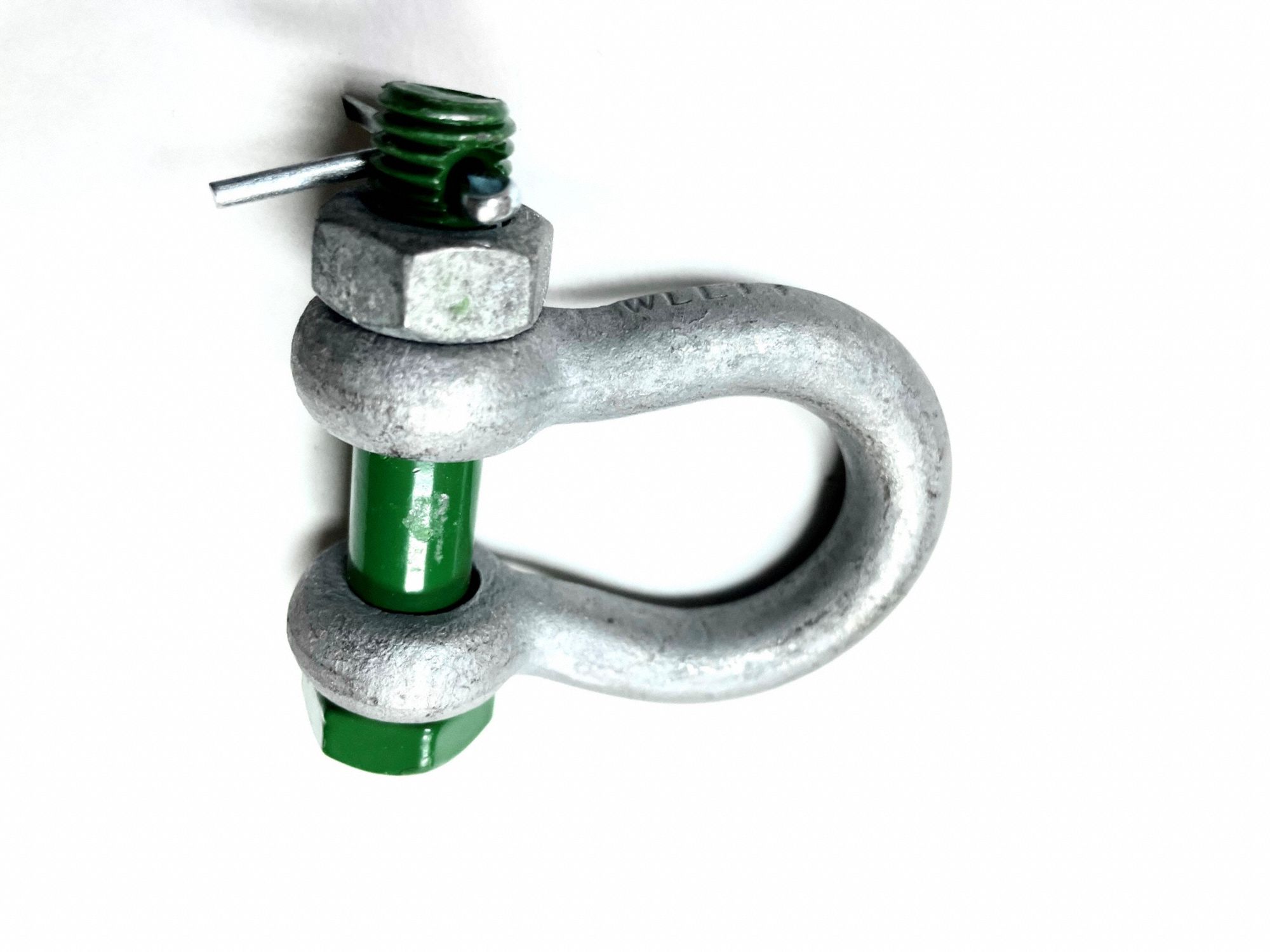 2.5 in Lg, Galvanized Steel, Bow Shackle With Safety Bolt (For Hobble ...