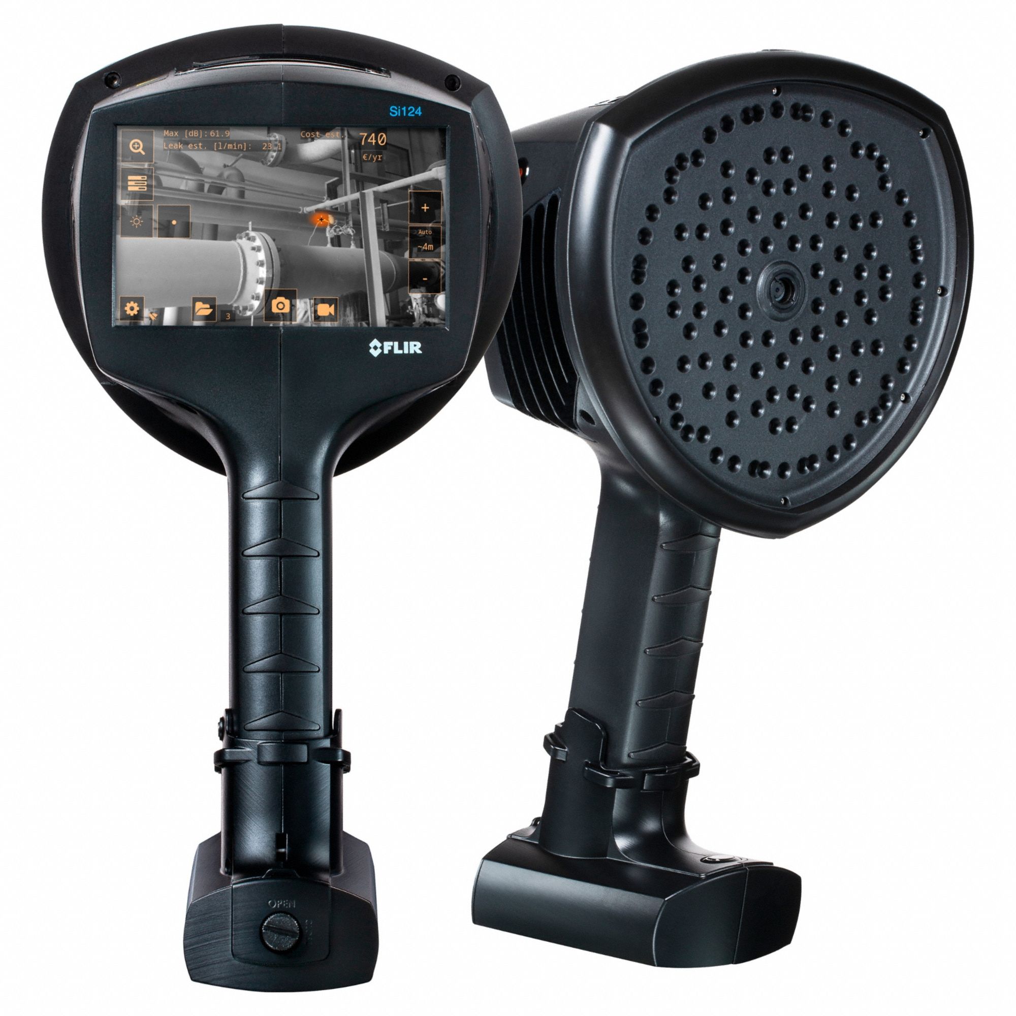 FLIR, 124 dB Max Acoustic Measurement, 5 in Display Size, Acoustic ...