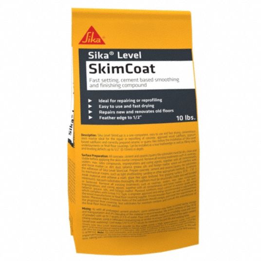 SIKA, SikaLevel SkimCoat, Cement, Patching Compound - 411GX1|582499 ...