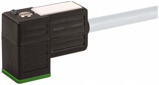 MURRELEKTRONIK, DIN Form C Female Right Angle x Bare Wire, 5 m Cable Lg ...