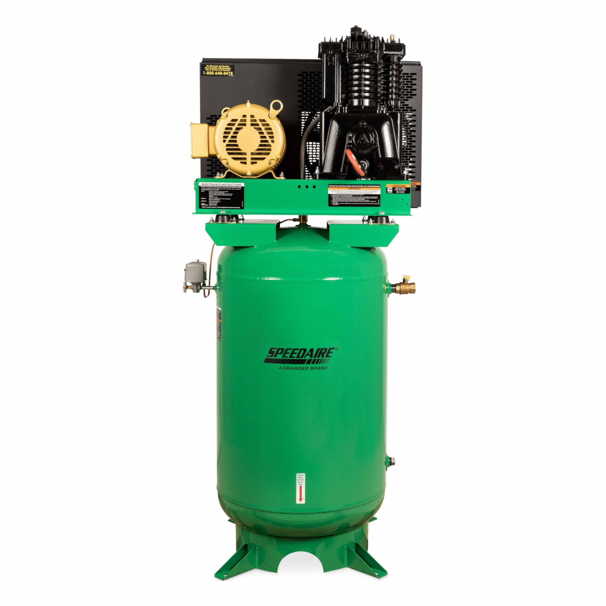 SPEEDAIRE, 7.5 hp, 2 Stage, Electric Air Compressor - 879DL7|879DL7 ...