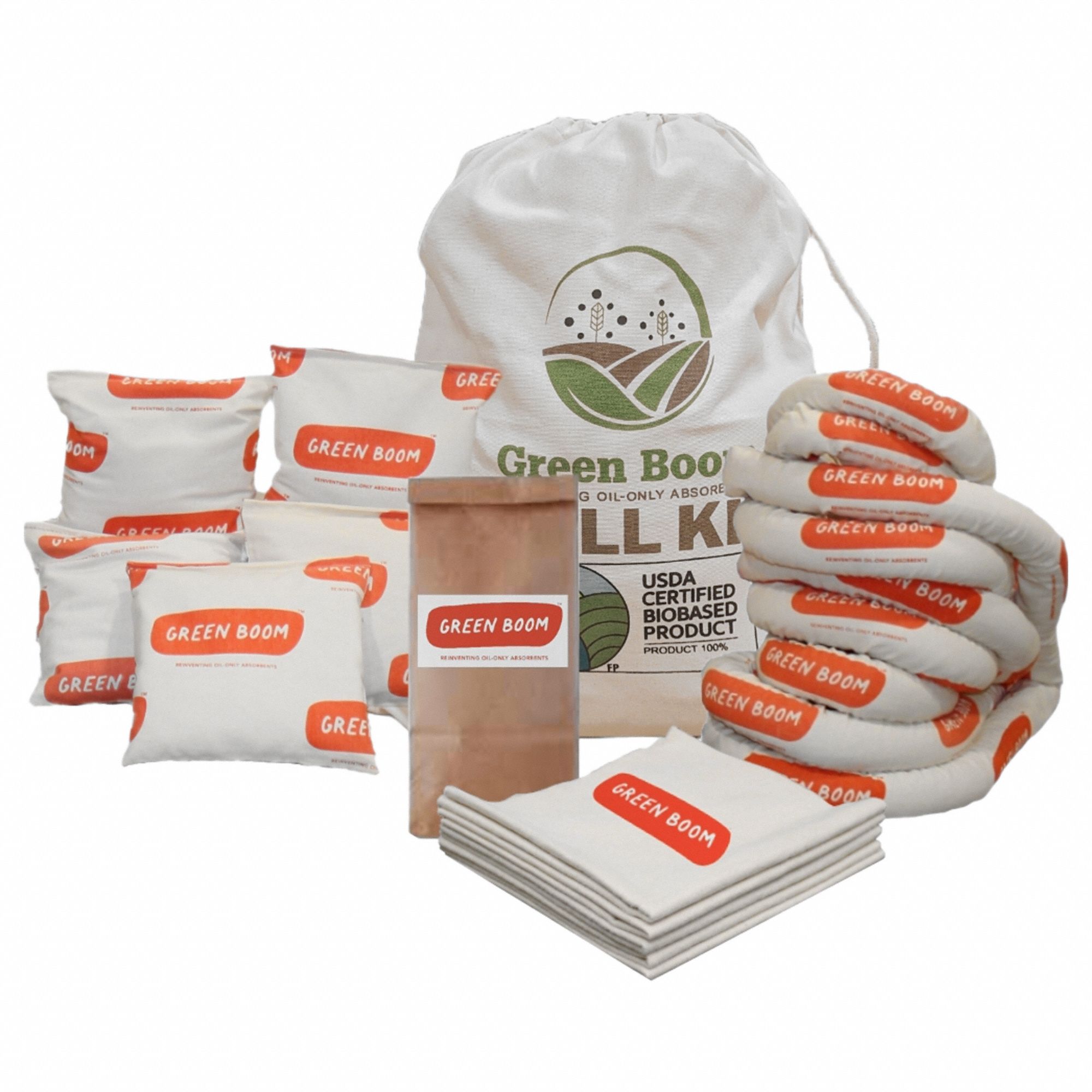 GREEN BOOM, 8 gal Volume Absorbed Per Kit, Spill Kit - 820D19|SK005M ...