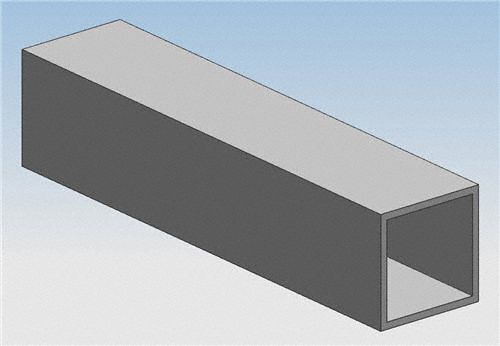 0.188 in Wall Thick, 4 1/2 in Outside Wd, Carbon Steel Square Tube ...