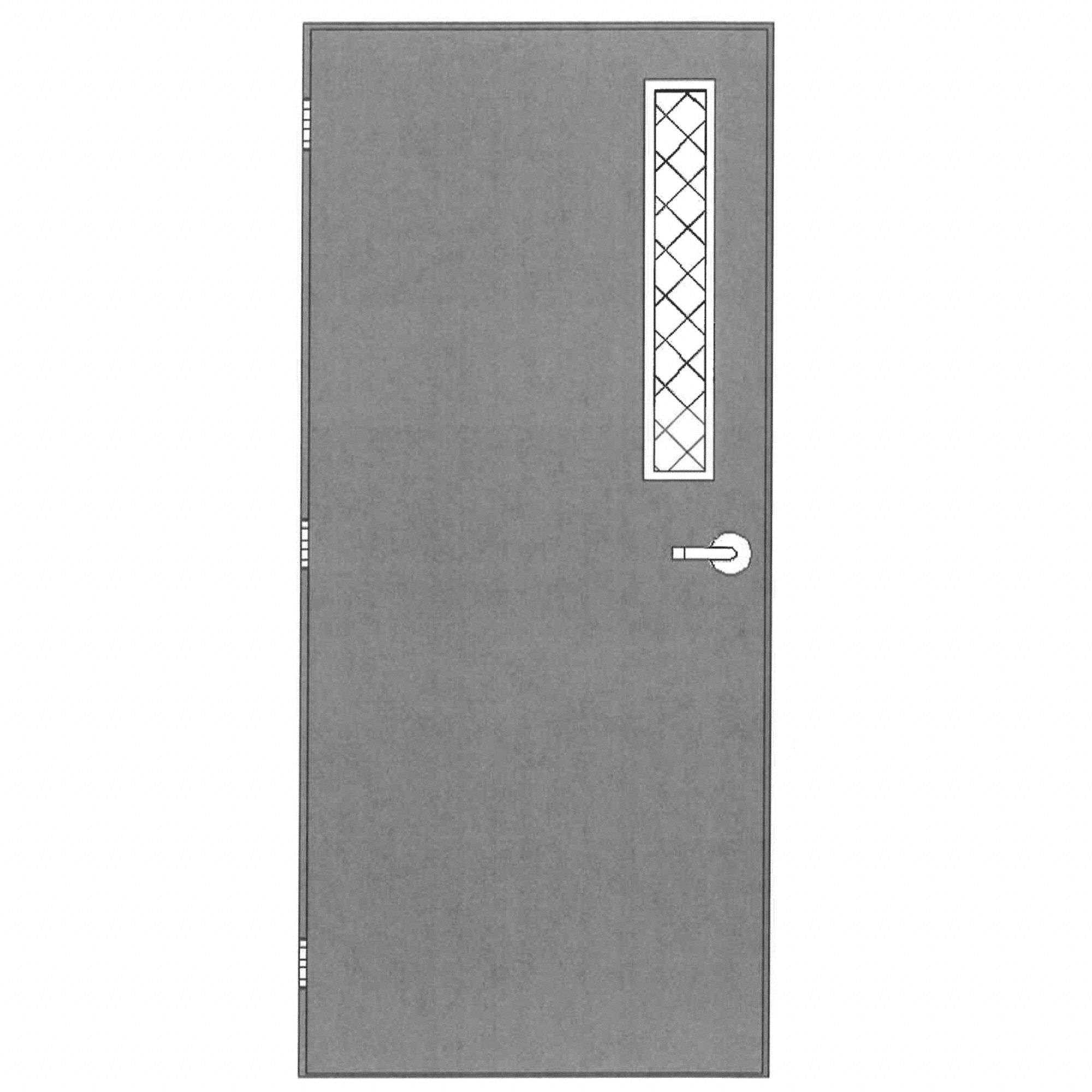 Rectangle Window, 81 1/2 in Door Opening Ht, Security Door with Frame ...