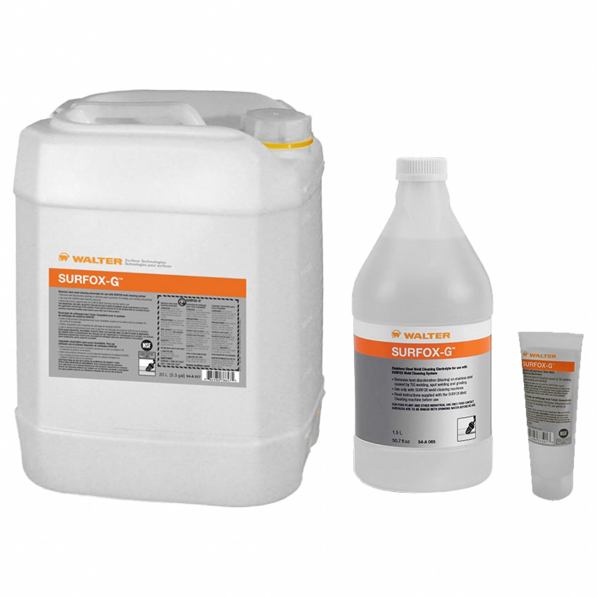 WALTER SURFACE TECHNOLOGIES, Surfox-T, 100 mL, pH Neutral Weld Cleaning ...