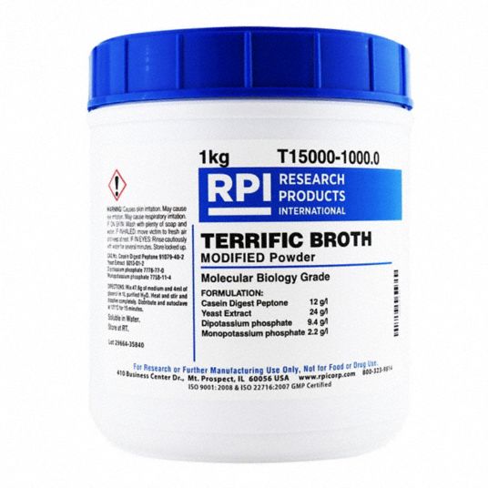 Lab, 1 kg, Terrific Broth, Modified - 31GD96|T15000-1000.0 - Grainger