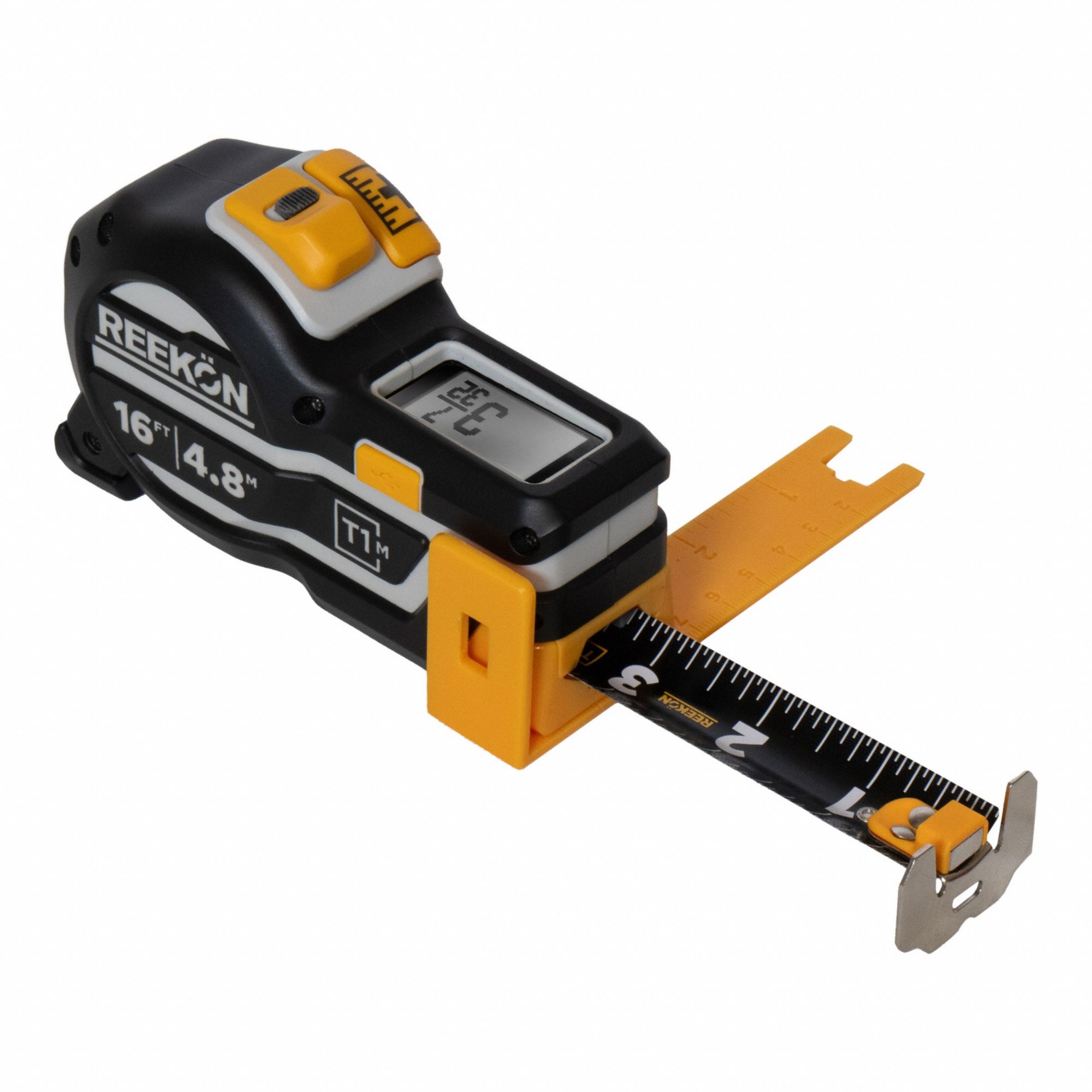 REEKON TOOLS, Inch, Magnetic Single Hook Tip, Digital Tape Measure ...