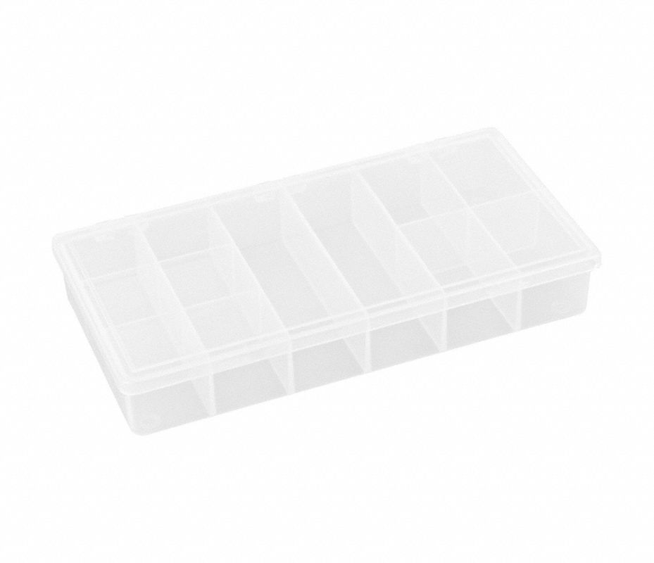 FLAMBEAU Caja con Compartimentos, Broche, Transparente - 30C407 | T201 ...
