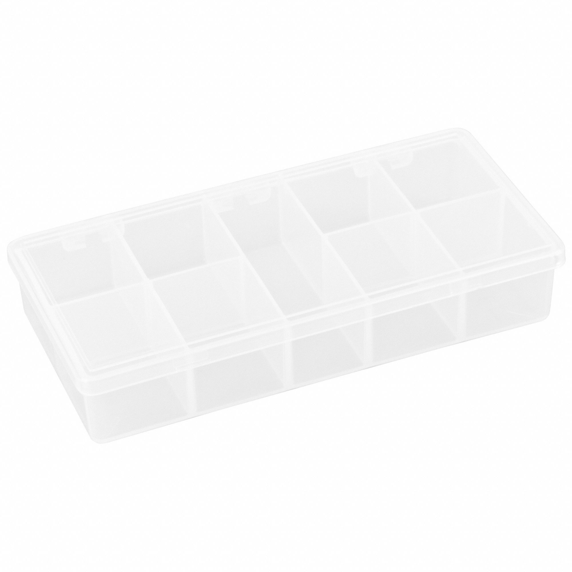 FLAMBEAU, 3 1/2 in x 7 in x 1 3/8 in, Clear, Compartment Box - 30C409 ...