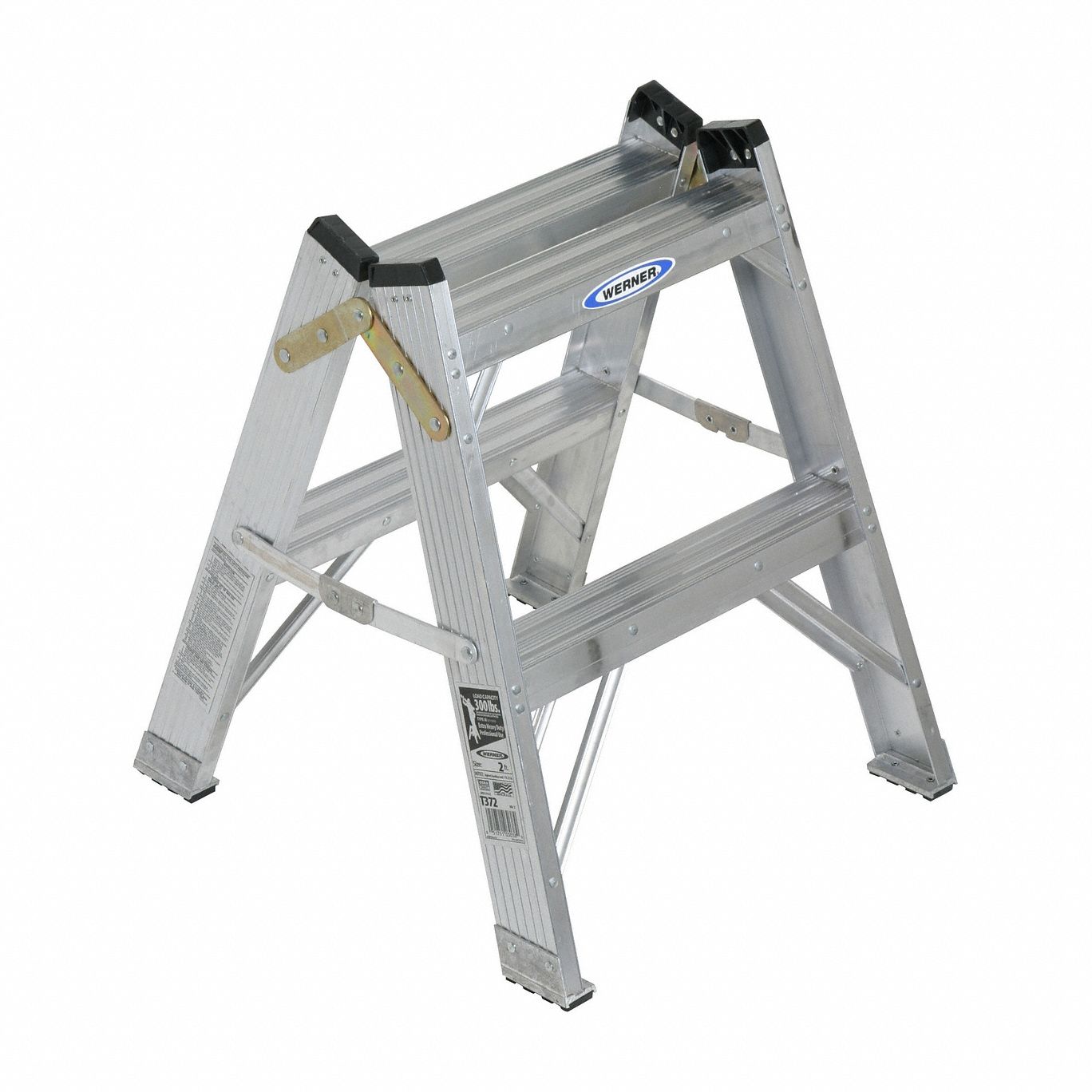 WERNER, 3 Steps, 2 ft Overall Ht, Step Stool - 4XP46|T372 - Grainger