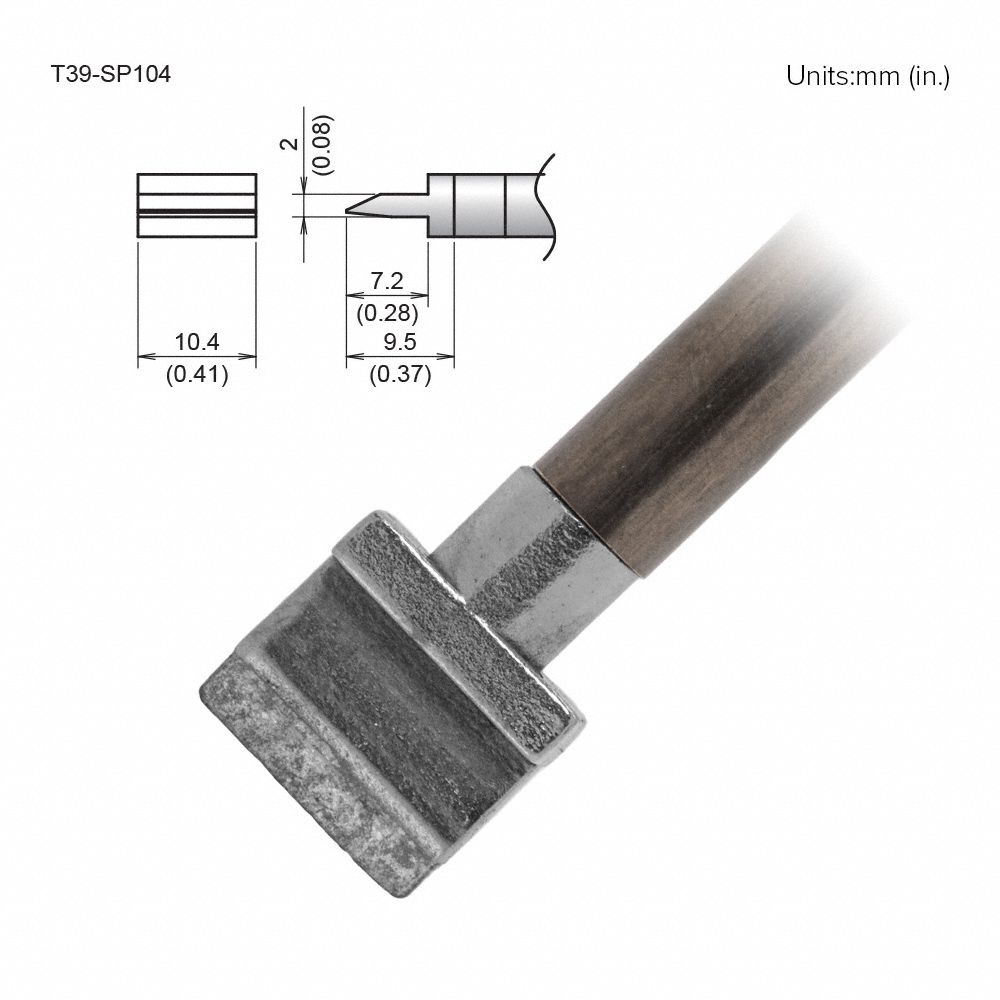 HAKKO, T39 Series, Spatula, Soldering Tip - 809H76|T39-SP104 - Grainger