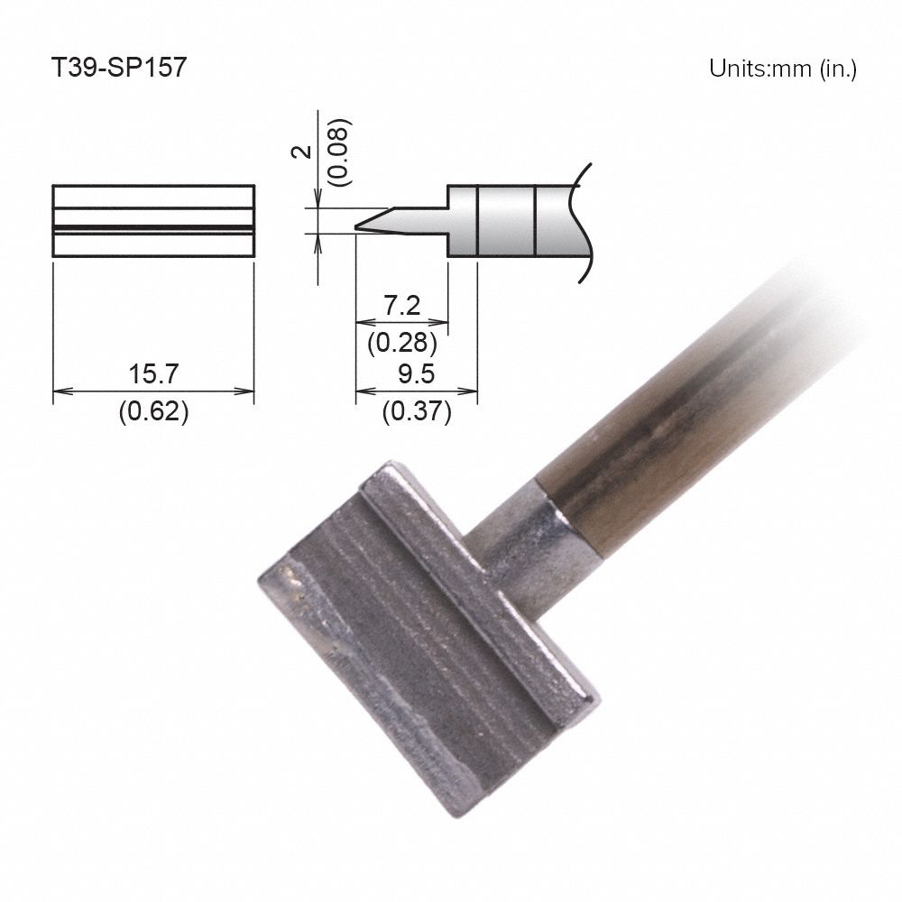 HAKKO, T39 Series, Spatula, Soldering Tip - 809H77|T39-SP157 - Grainger
