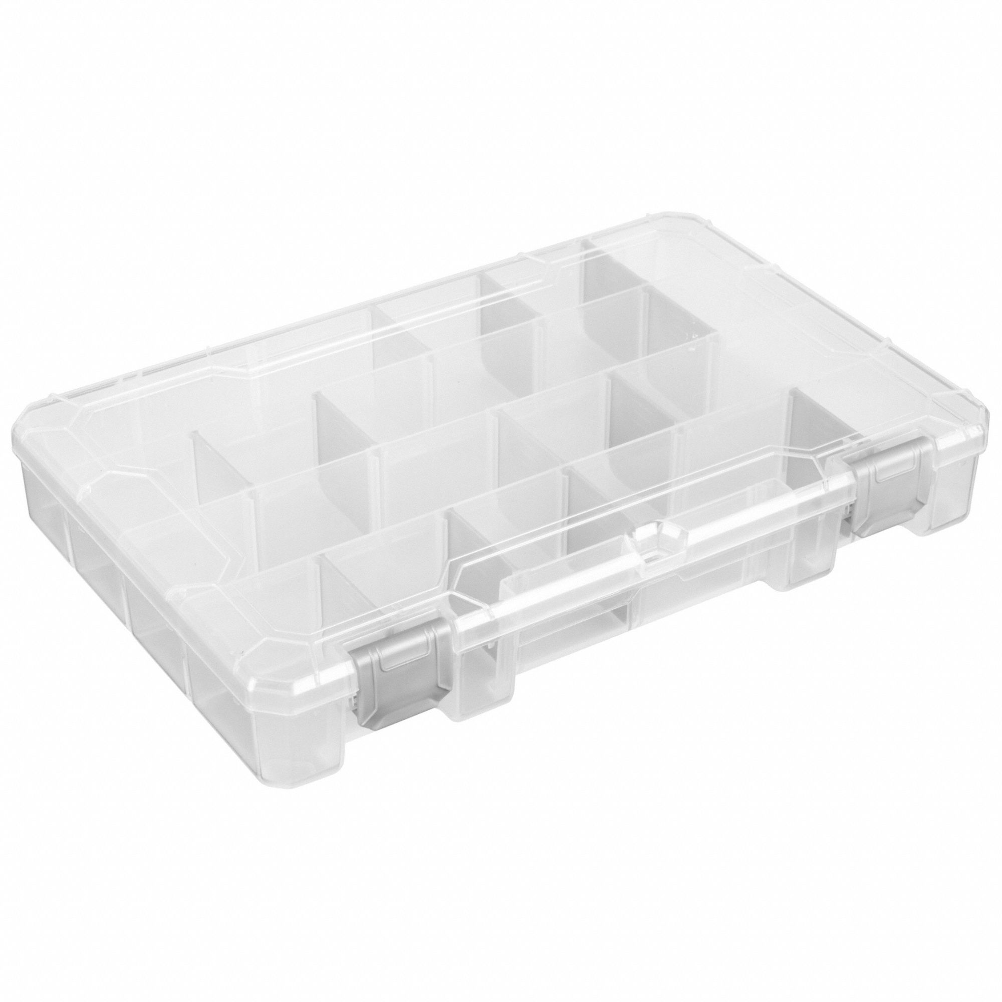 FLAMBEAU, 7 1/4 in x 11 in x 1 3/4 in, Clear, Compartment Box - 30C434 ...